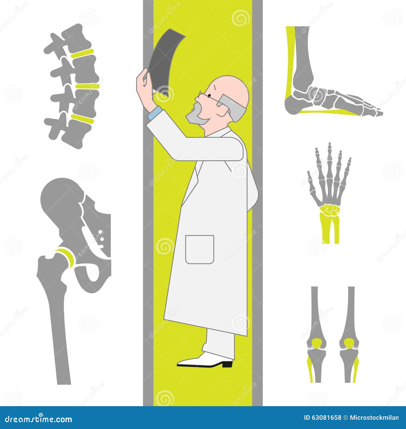 Set Of Flat Icons From Surgery And Orthopedics Stock Vector - Image ...