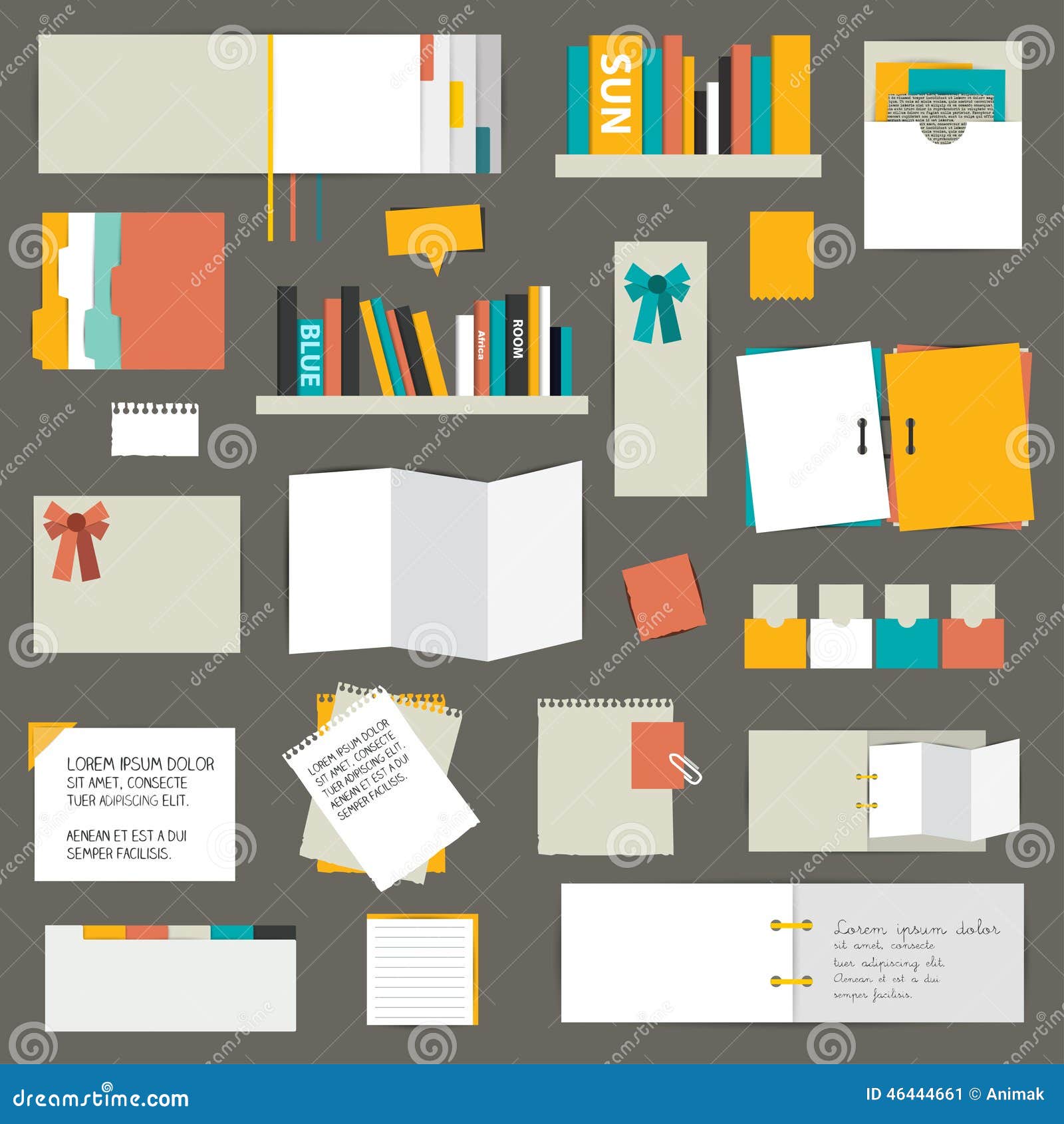 Big Set Of Reminder Stickers. Infographic Set. Cartoon Vector ...