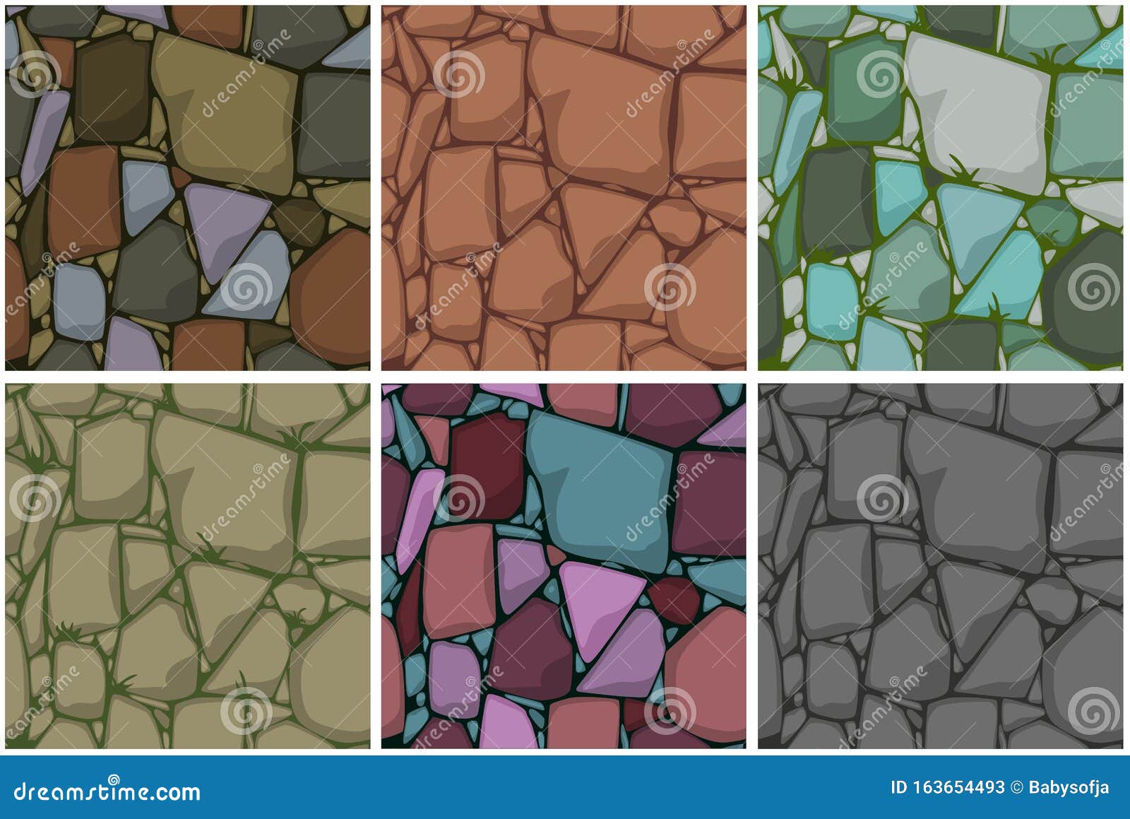 Textures Of Stones Cartoon Vector | CartoonDealer.com #16489721