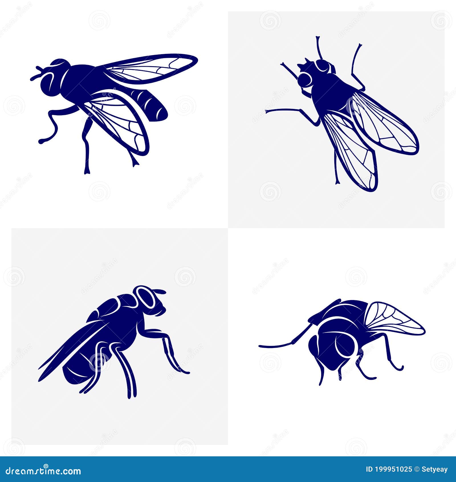 Set of Flies Design Vector, Illustration Flies Design Template, Symbol ...