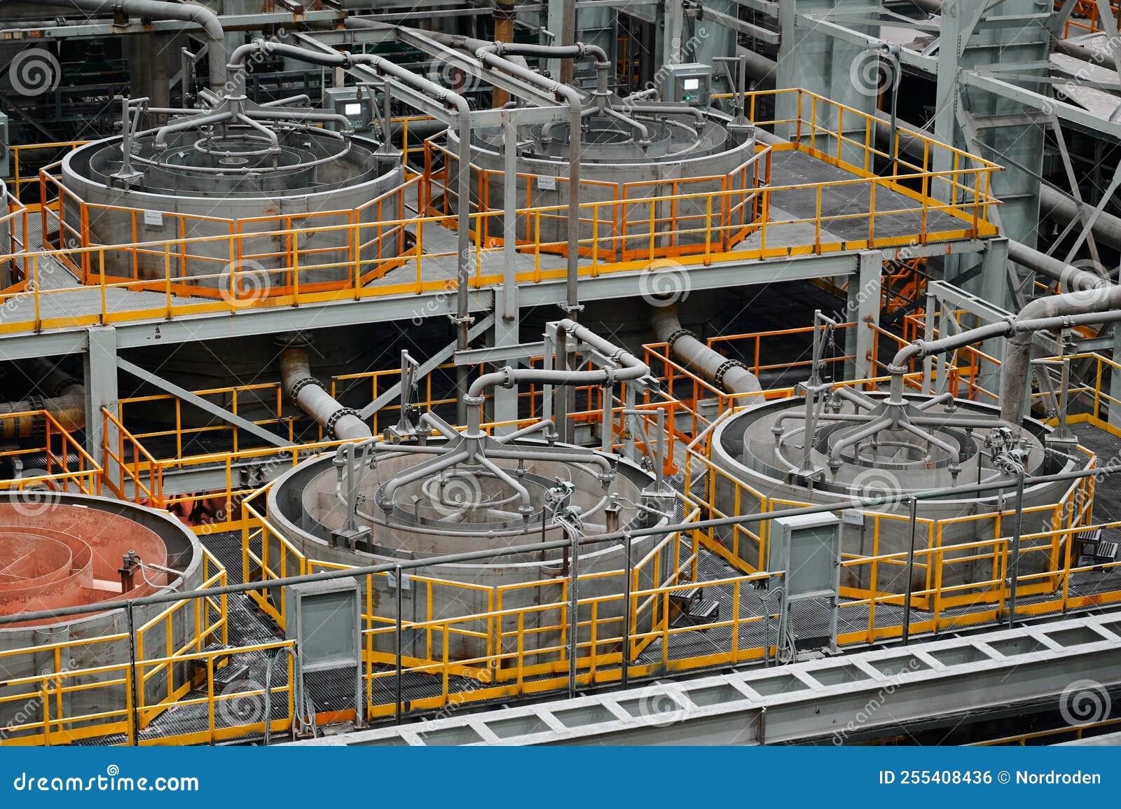 Set of Floatation Machines Separating Mineral Ore at Plant Stock Photo ...