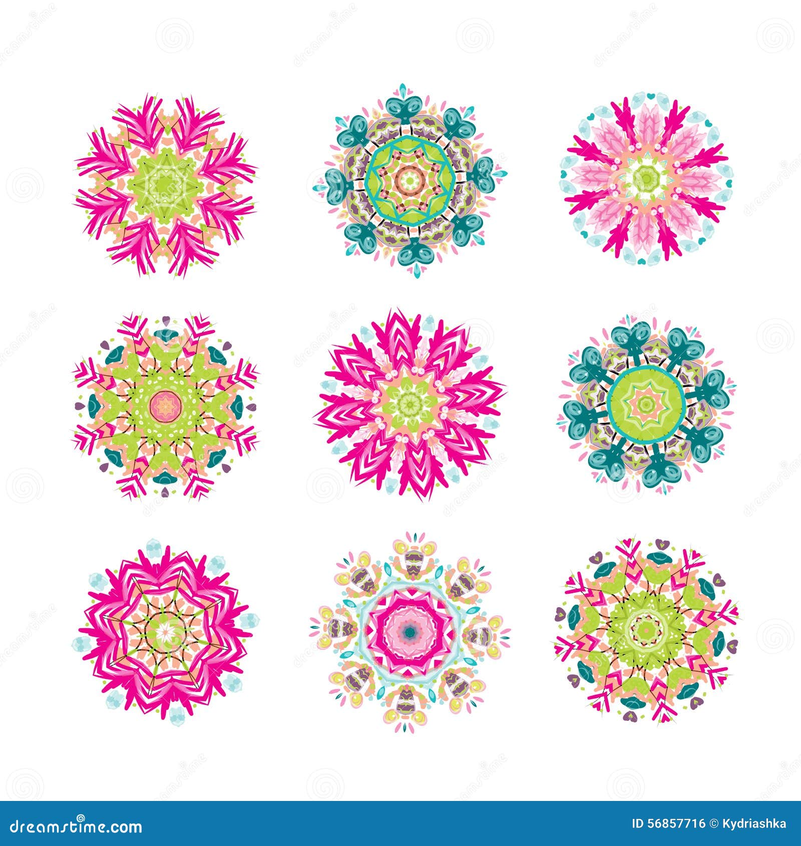 Set of Floral Arabesque for Your Design Stock Vector - Illustration of ...