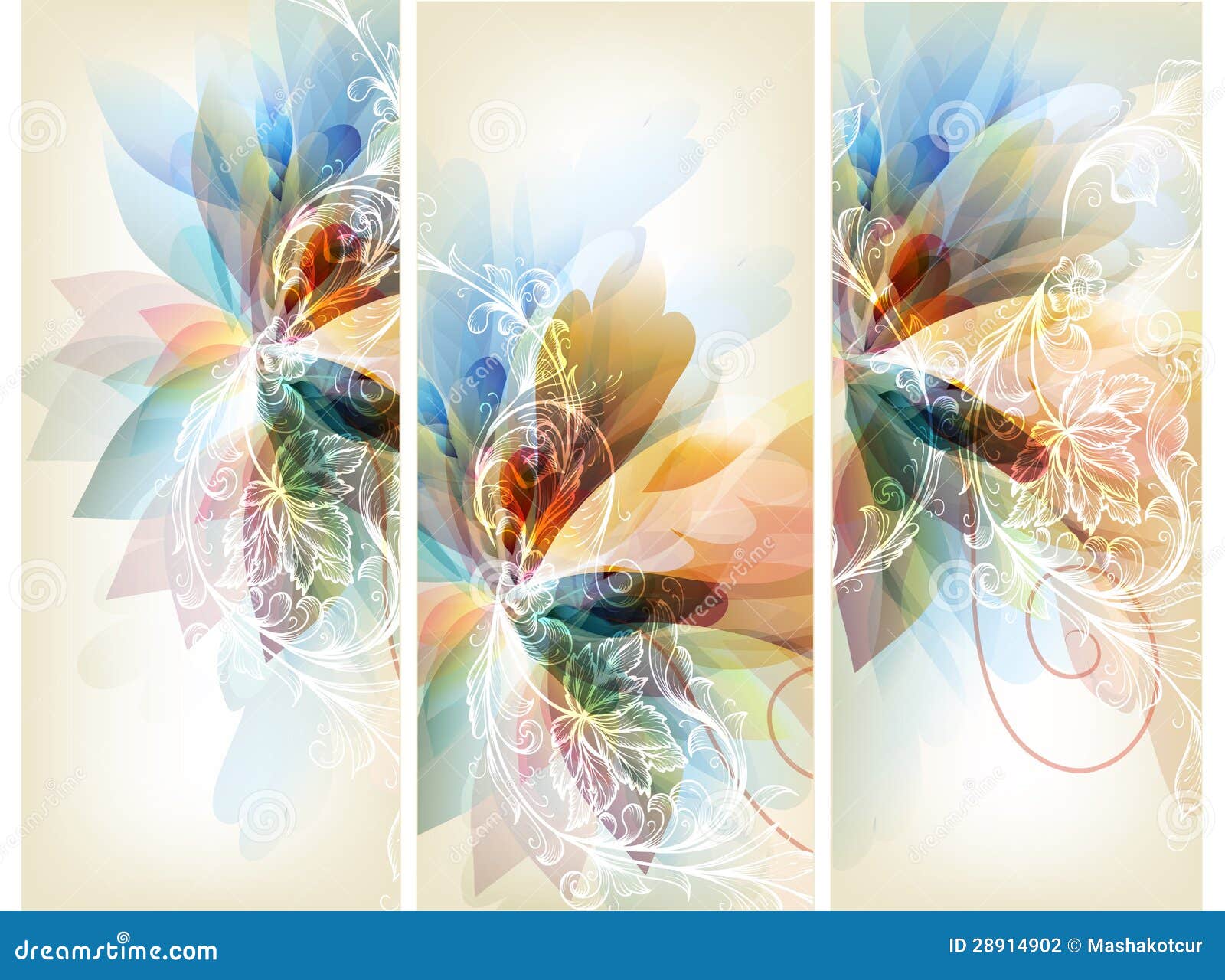 Set of Floral Brochures for Your Design Stock Vector - Illustration of ...