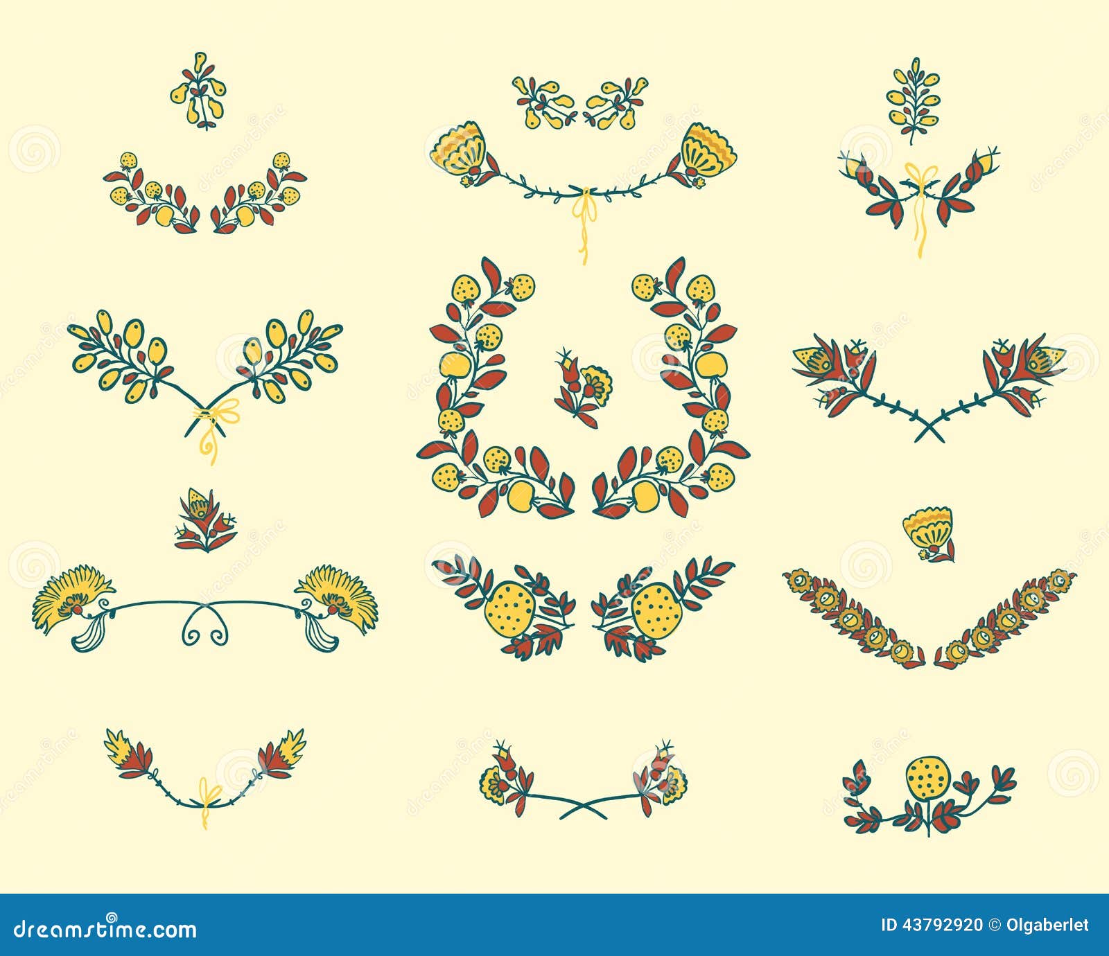 Set of Floral Graphic Design Elements Stock Illustration - Illustration ... Set of Floral Graphic Design Elements Stock Illustration - Illustration ...