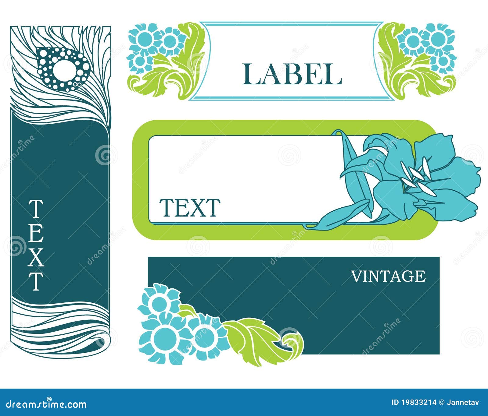 Floral Labels Design Set For Cosmetics Product Packaging Template ...
