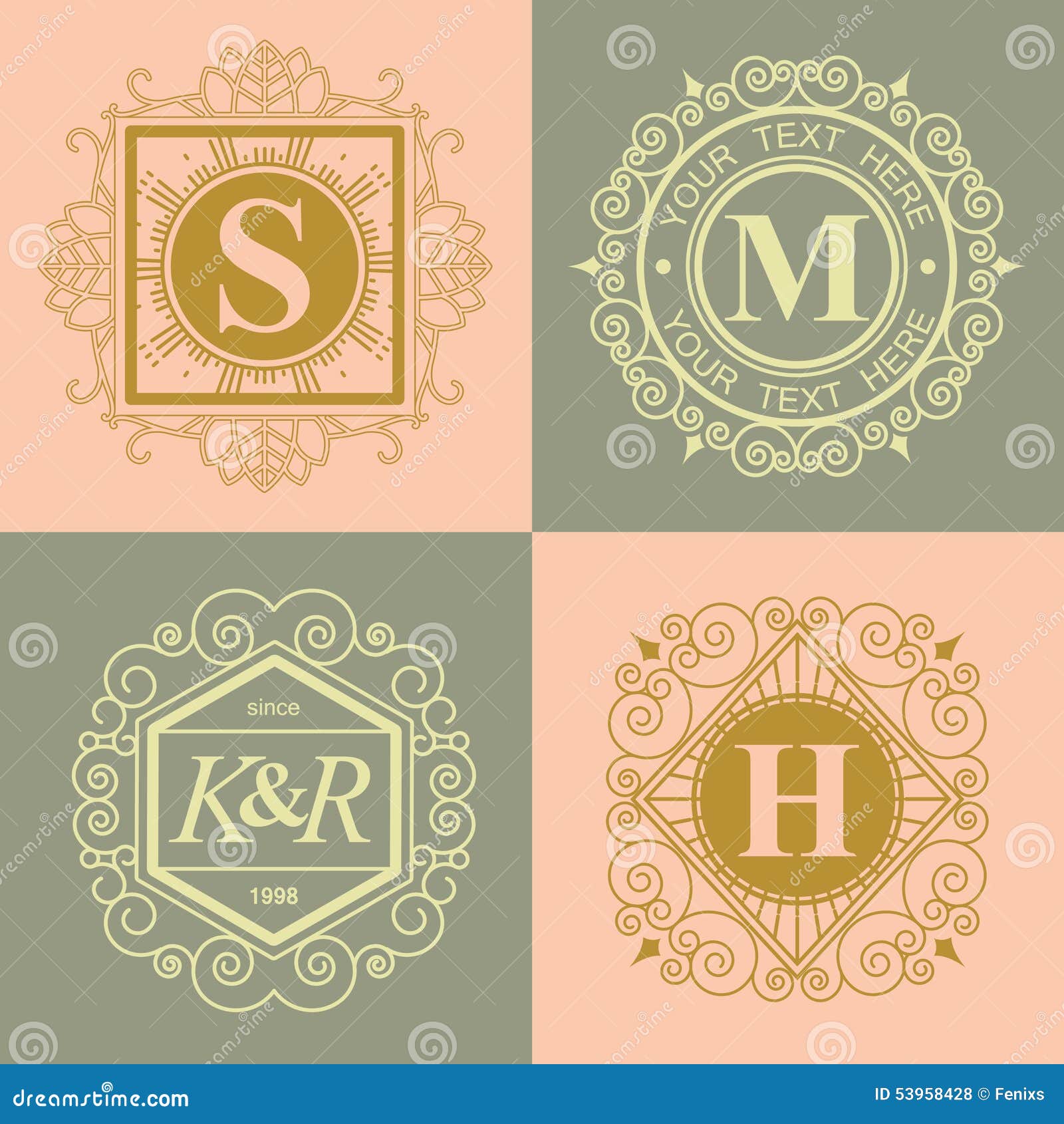 Calligraphic Monogram AT Sign, At A Rate Of Logo, Email Addresses ...