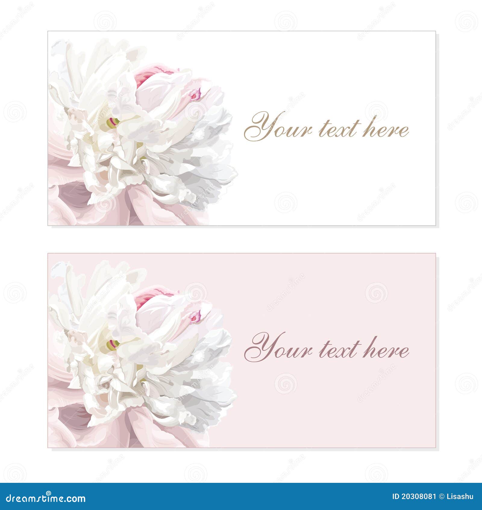 Set of Flower Greeting Cards Stock Vector - Illustration of colored ...