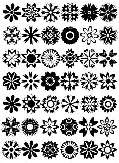 Set of Flowers stock vector. Illustration of flora, abstract - 3352182