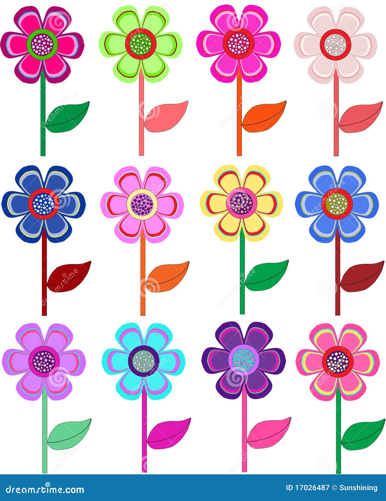 Flower Shapes To Color