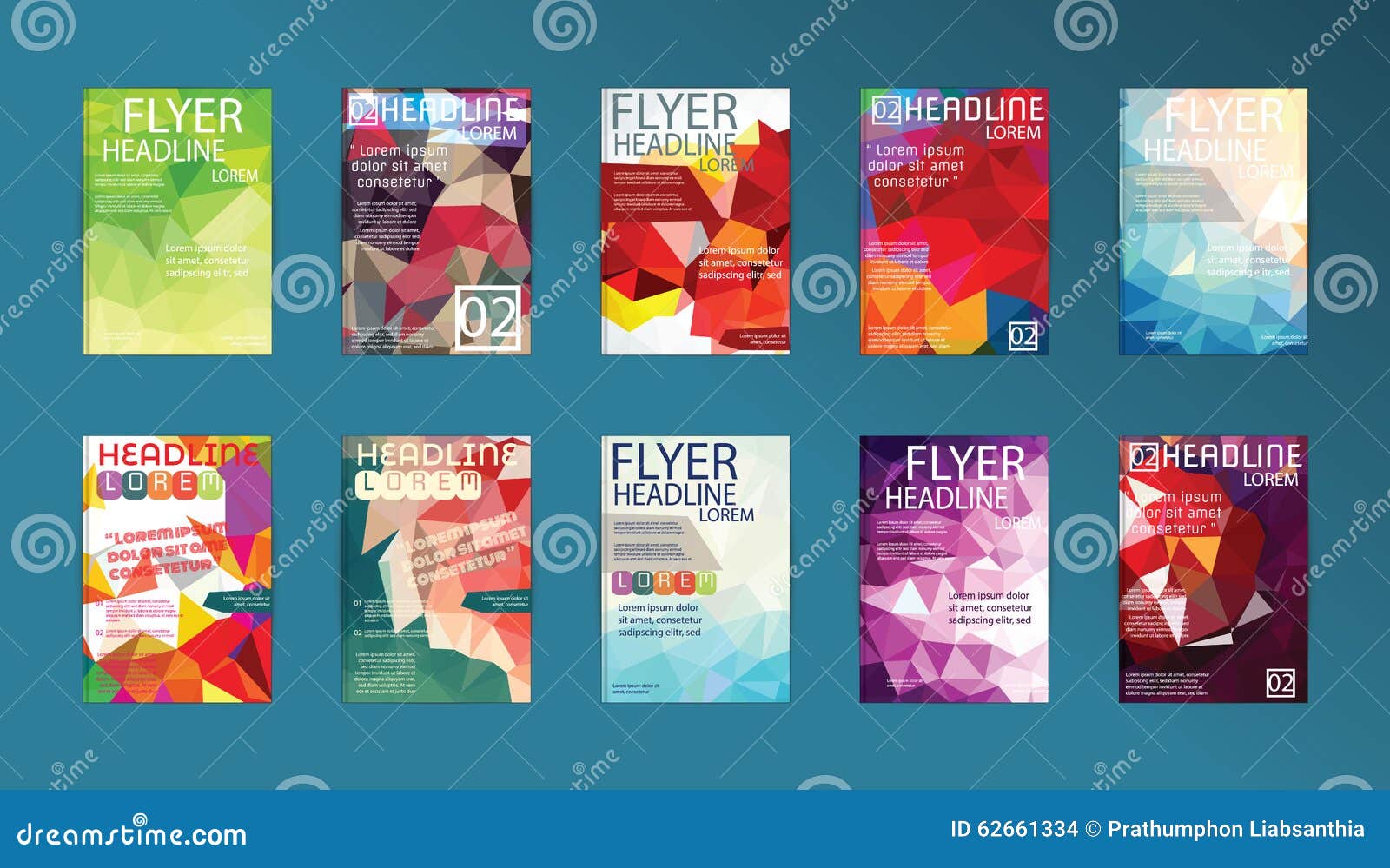 Set of Flyer, Brochure Design Templates Flyers, Posters and Placards ...