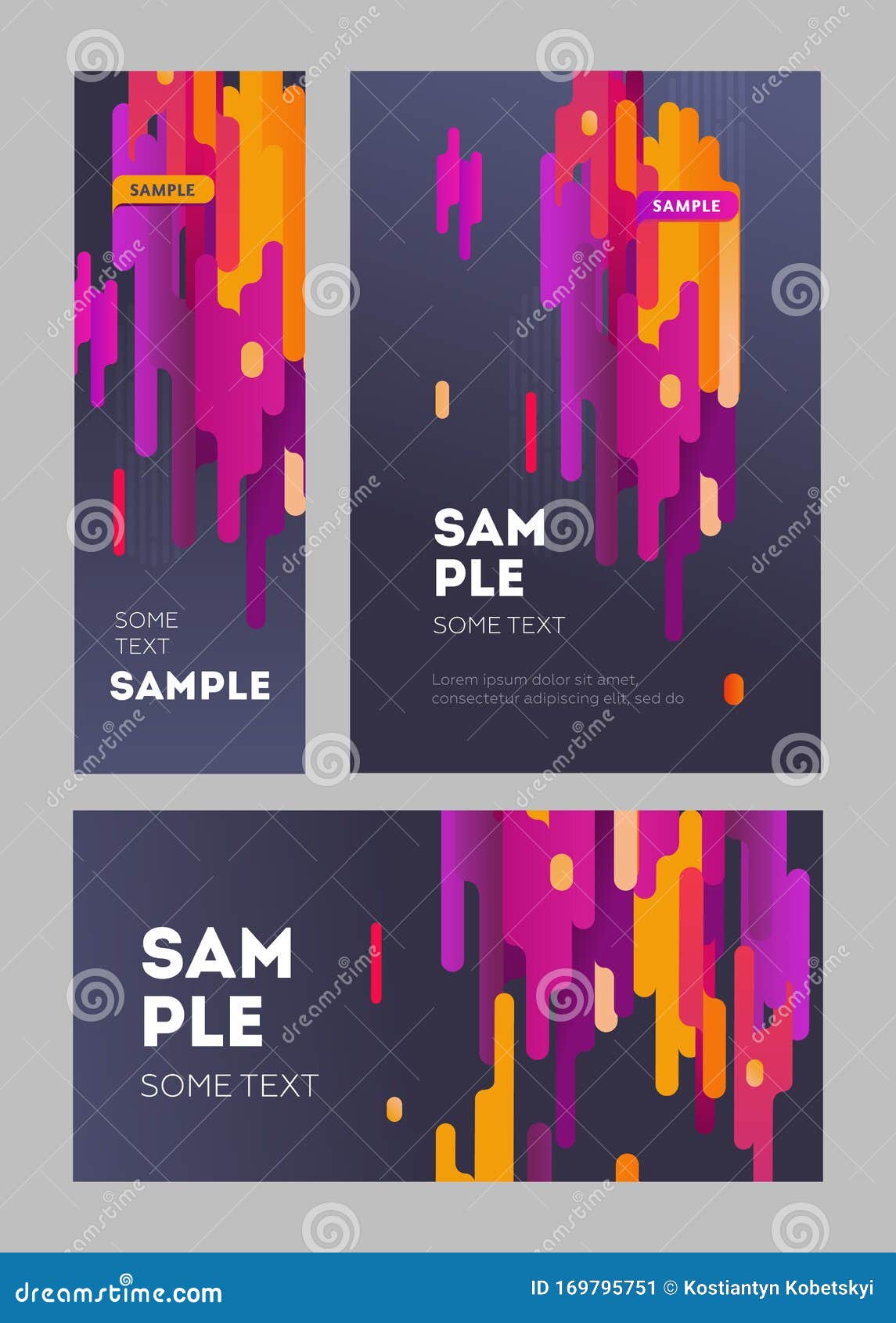 Set of Flyer and Poster Minimalistic Flat Design. Modern Abstract ...