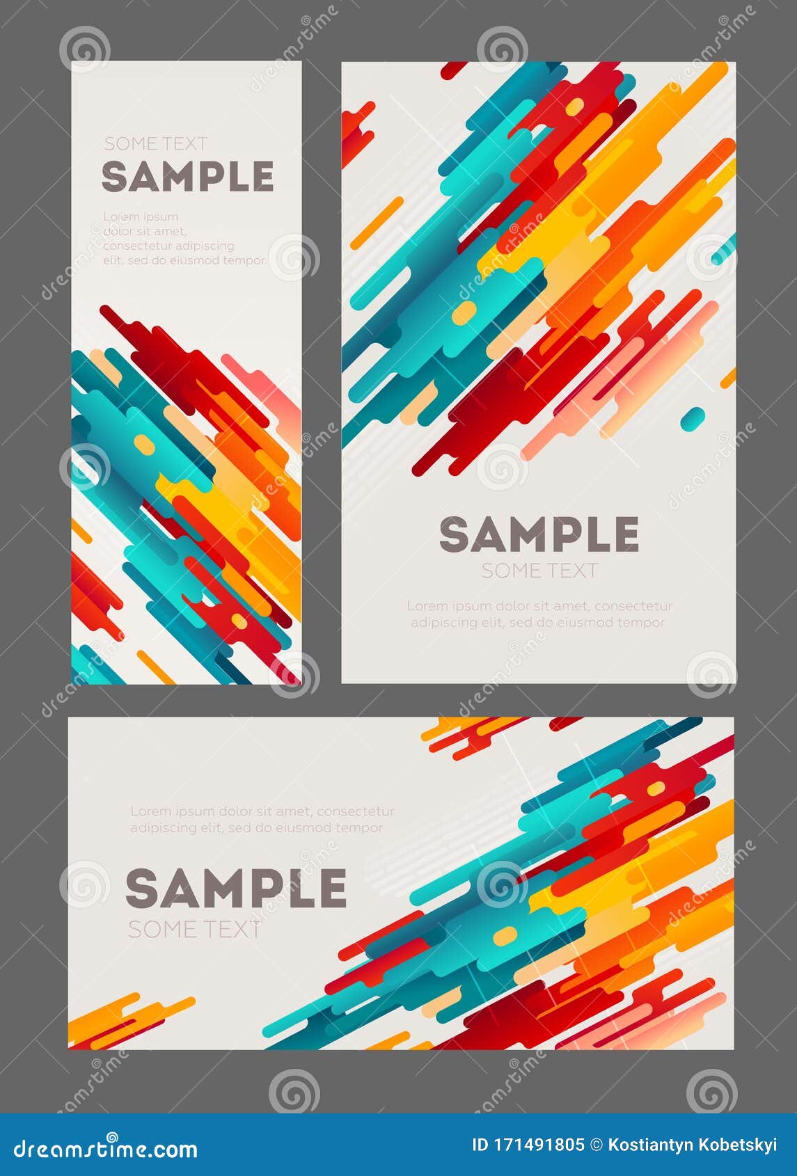 Set of Flyer and Poster Minimalistic Flat Design. Modern Abstract ...