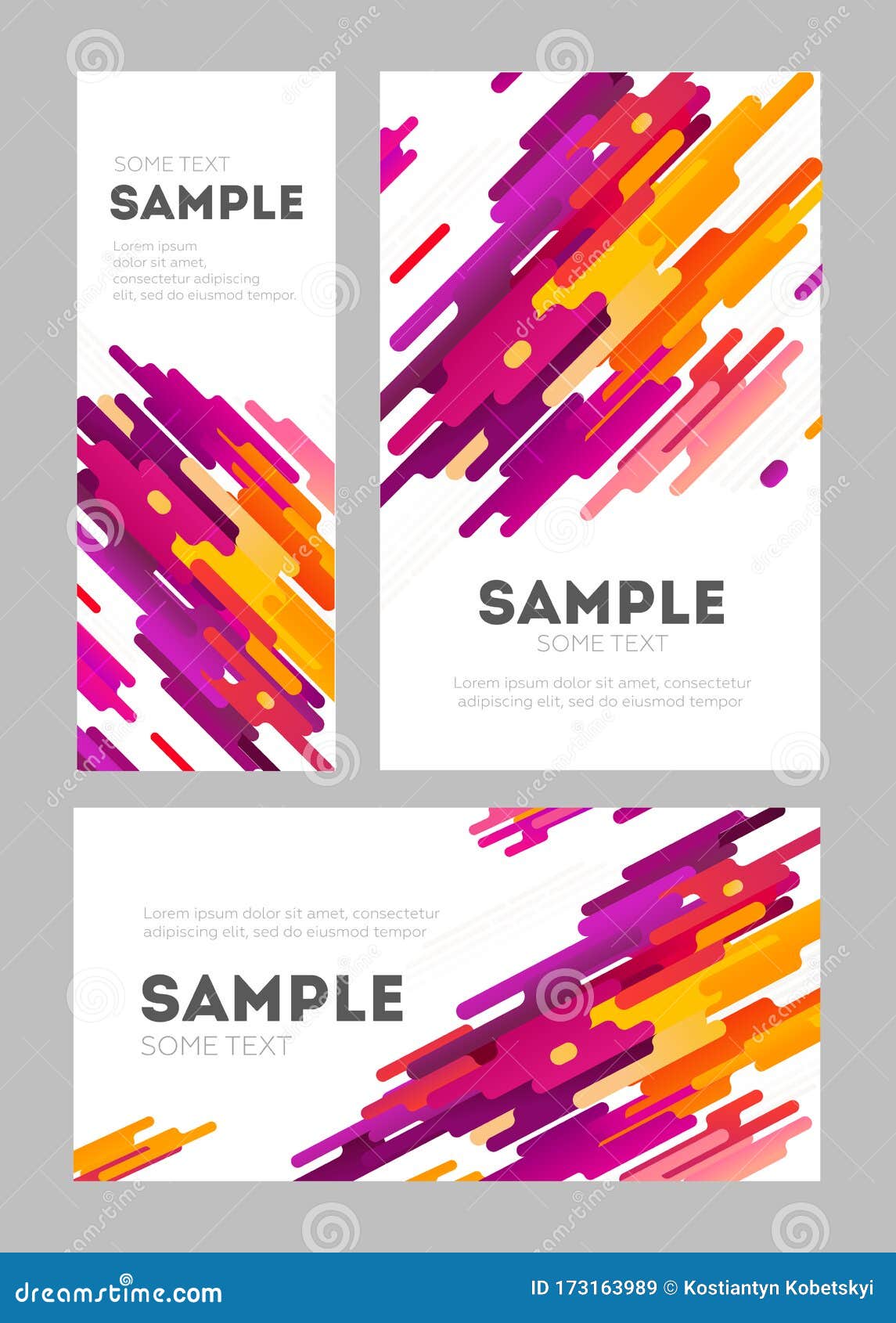 Set of Flyer and Poster Minimalistic Flat Design. Modern Abstract ...