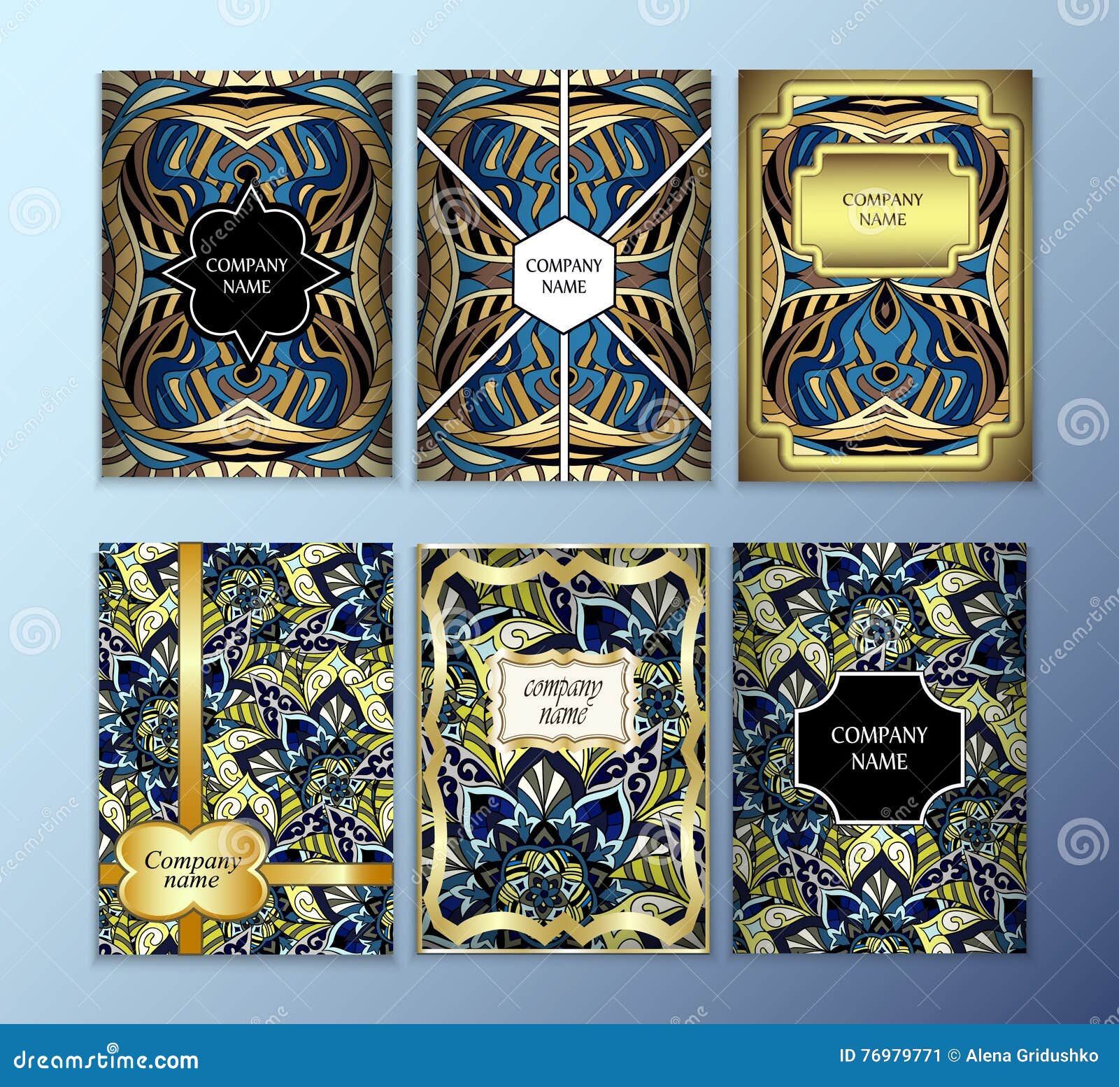 Set of Flyers, Templates Design. Stock Vector - Illustration of ethnic ...