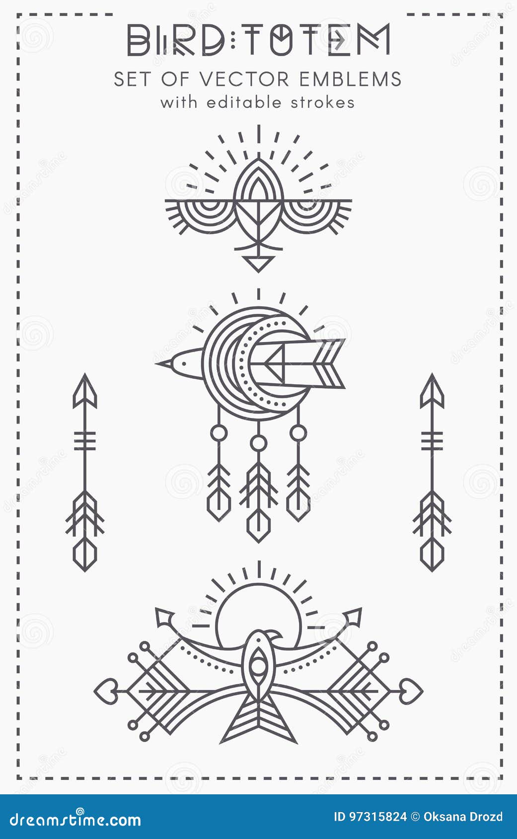 Set of Flying Bird Logo Design, Geometric Tribal Archaic Emblems Stock ... Set of Flying Bird Logo Design, Geometric Tribal Archaic Emblems Stock ...