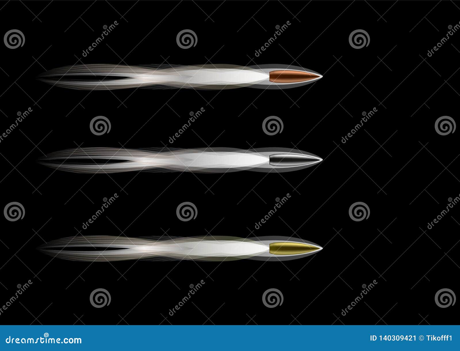 Set flying bullets stock vector. Illustration of moving - 140309421