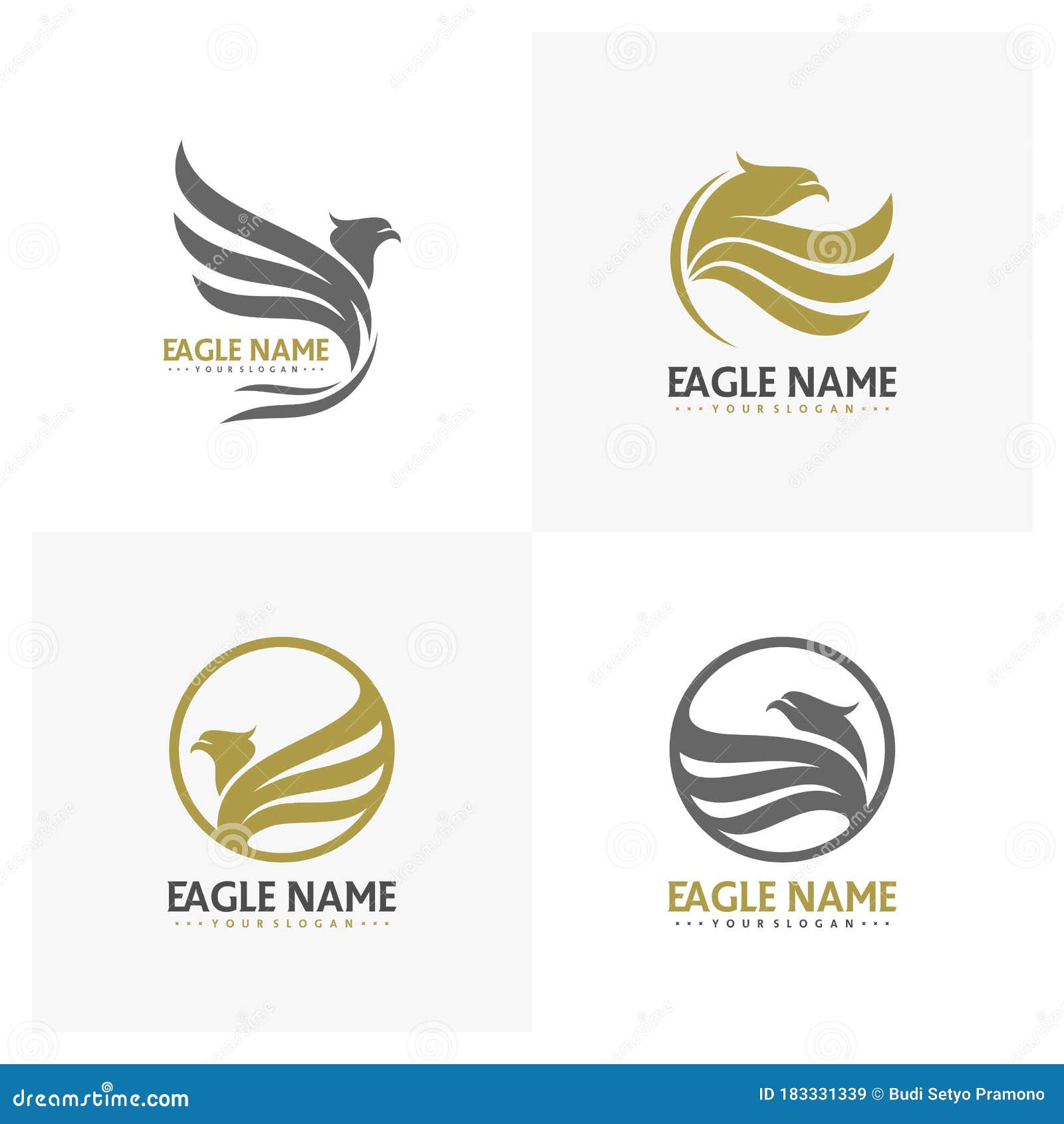 Set of Flying Eagle Logo Design Vector, Creative Design, Template ...