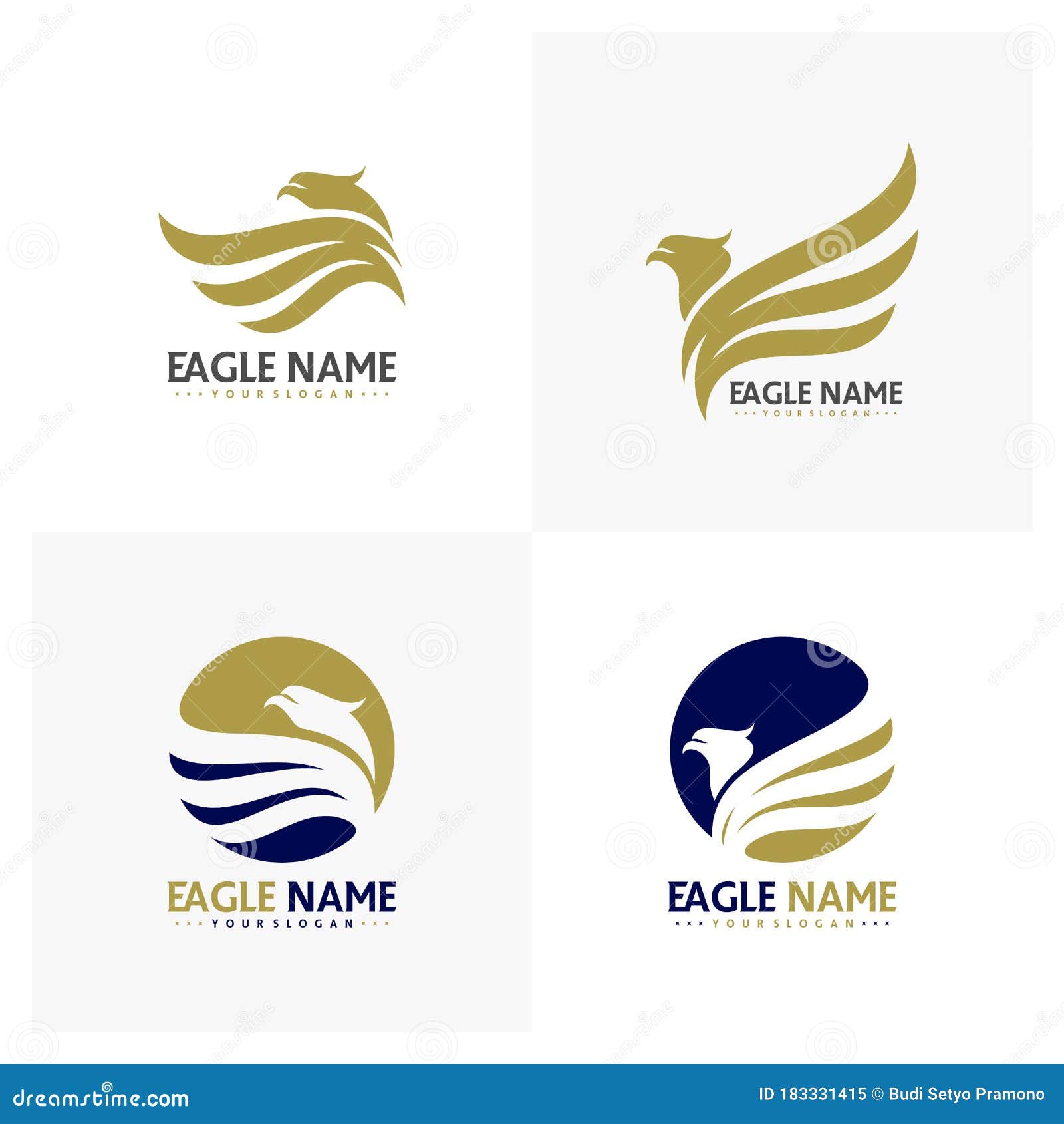 Set of Flying Eagle Logo Design Vector, Creative Design, Template ...