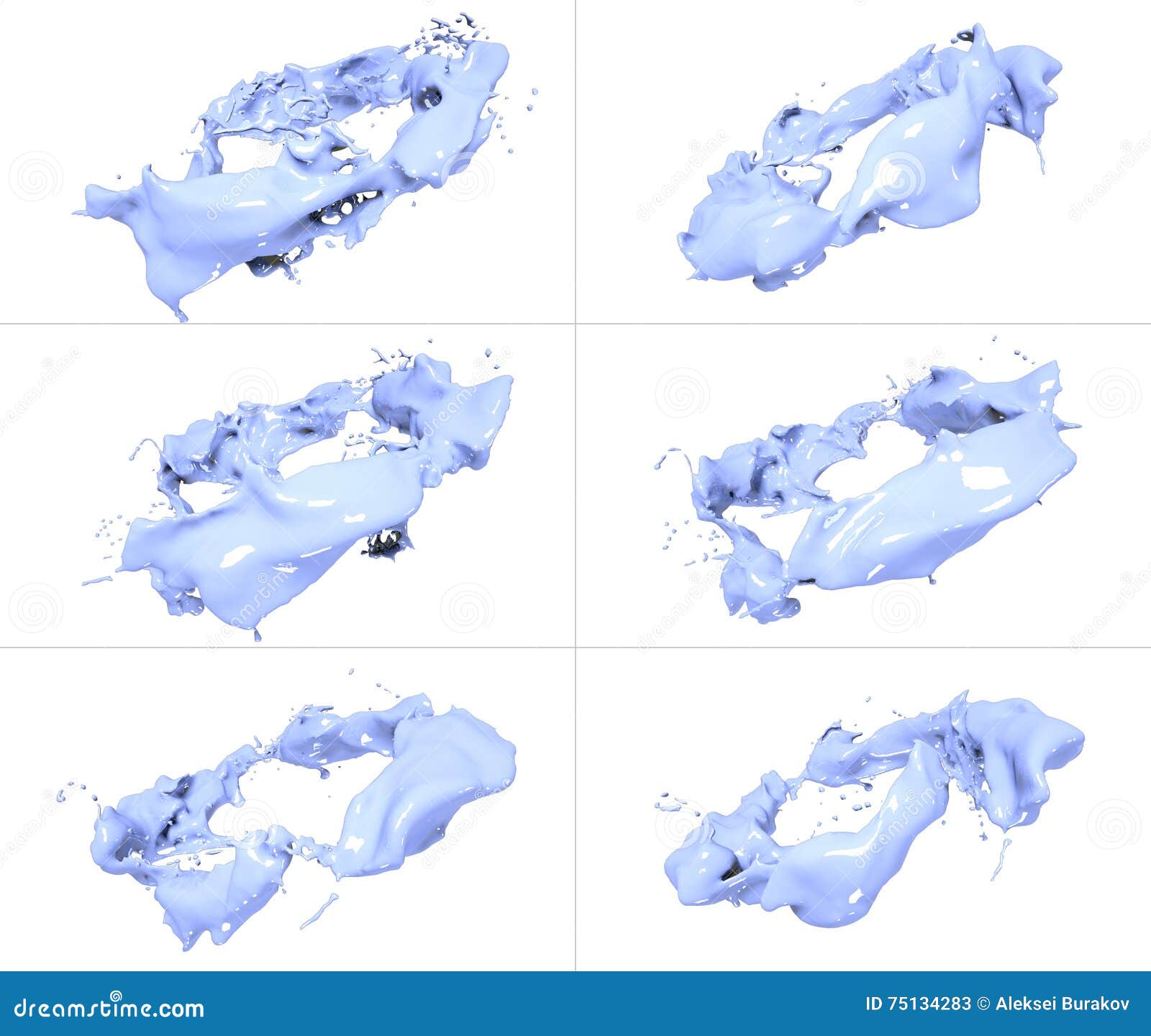 Set of flying fluid flow stock illustration. Illustration of liquid ...