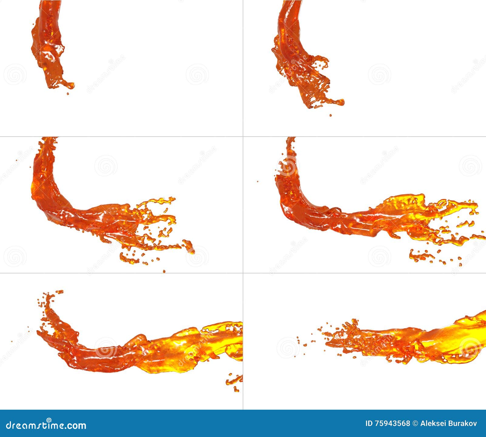 Set of flying fluid flow stock illustration. Illustration of digital ...