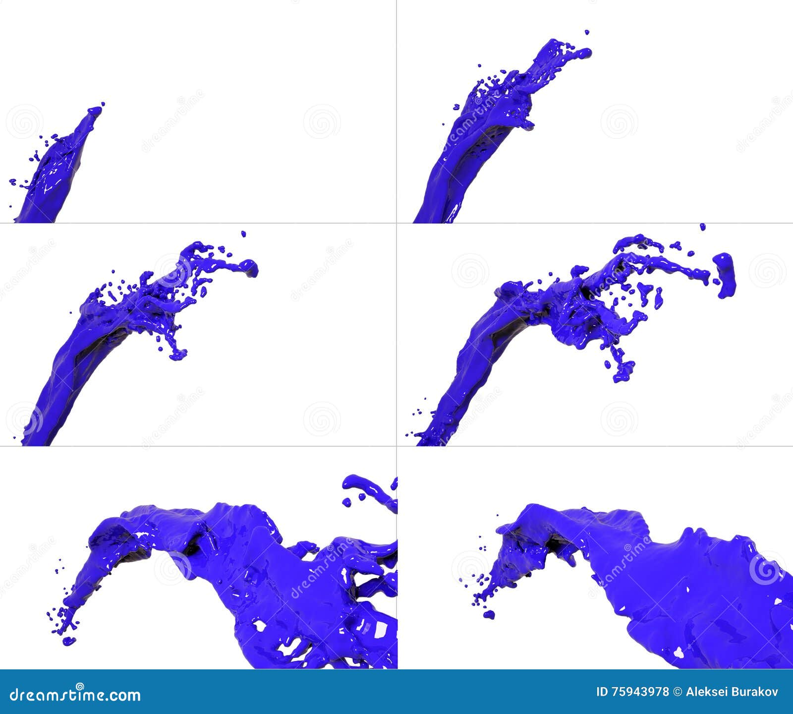 Set of flying fluid flow stock illustration. Illustration of color ...