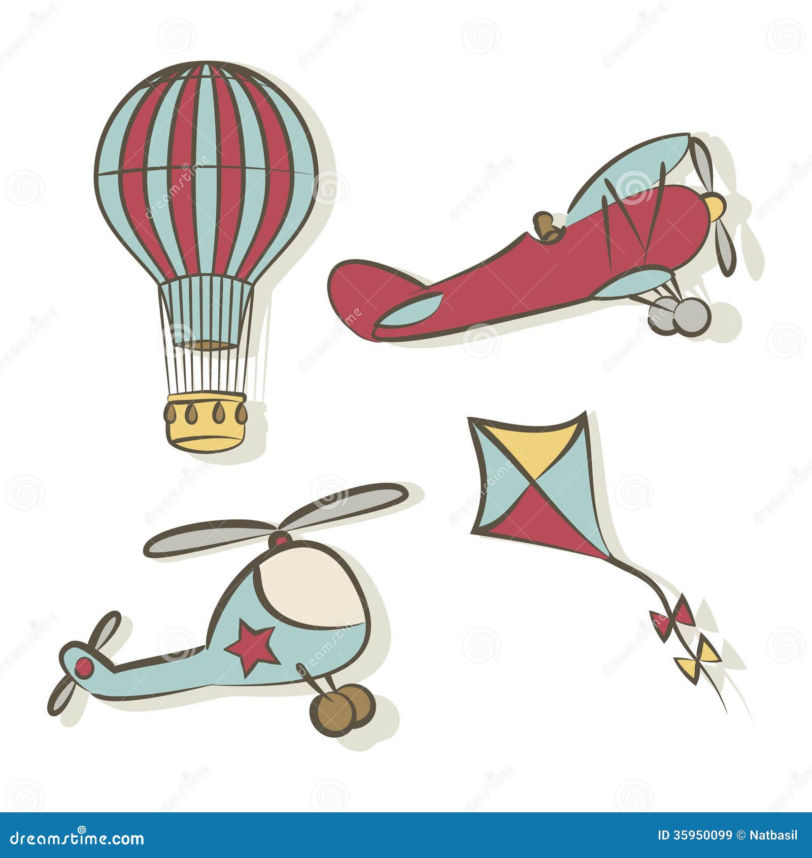 Set of flying icons stock vector. Illustration of pack - 35950099