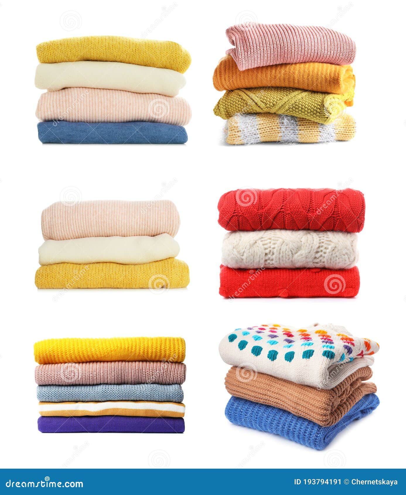 Set of Folded and Stacked Sweaters on Background Stock Image - Image of ...