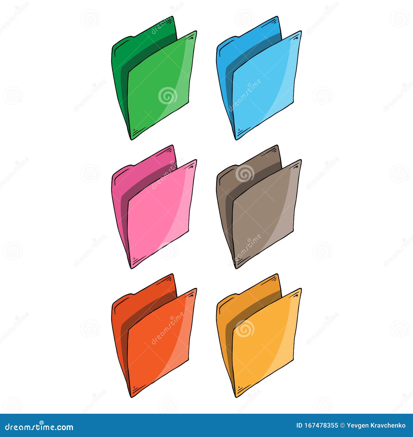 Set Folder for Files Icon. Vector Illustration Folder for Documents ...