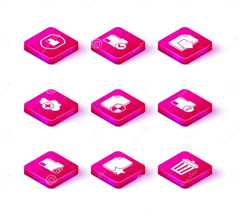 Set Folder and Lock, Document with Star, Add Cloud, Protection Concept ... Set Folder and Lock, Document with Star, Add Cloud, Protection Concept ...