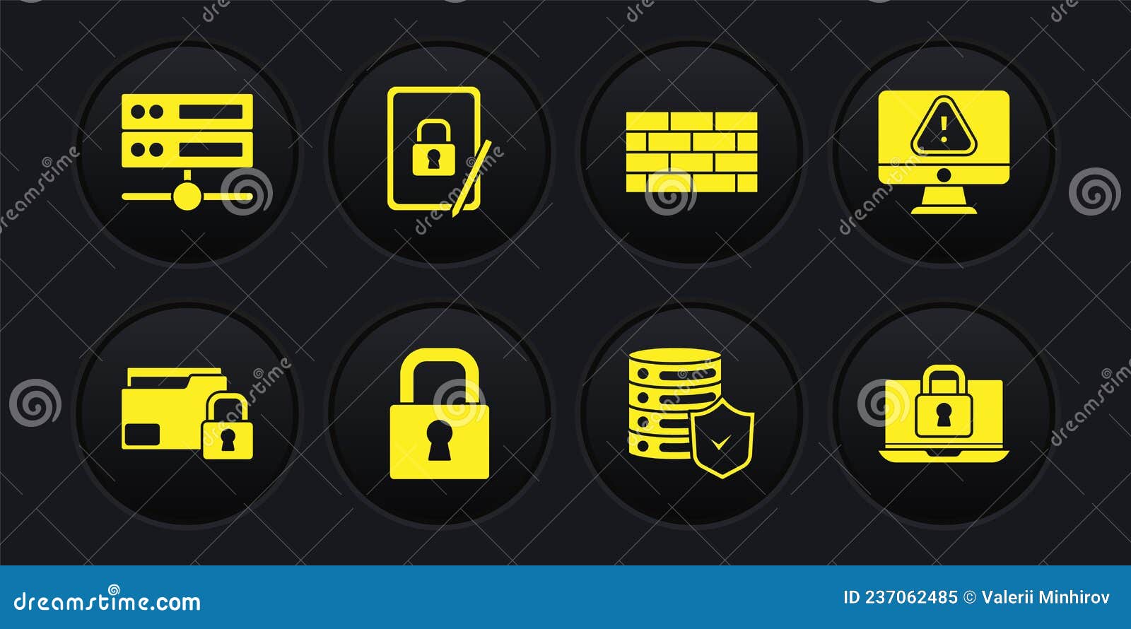 Set Folder and Lock, Monitor with Exclamation Mark, Lock, Server Shield ... Set Folder and Lock, Monitor with Exclamation Mark, Lock, Server Shield ...