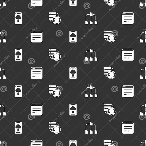Set Folder Tree Browser Window Cloud Technology Data Transfer And Network Cloud Connection On