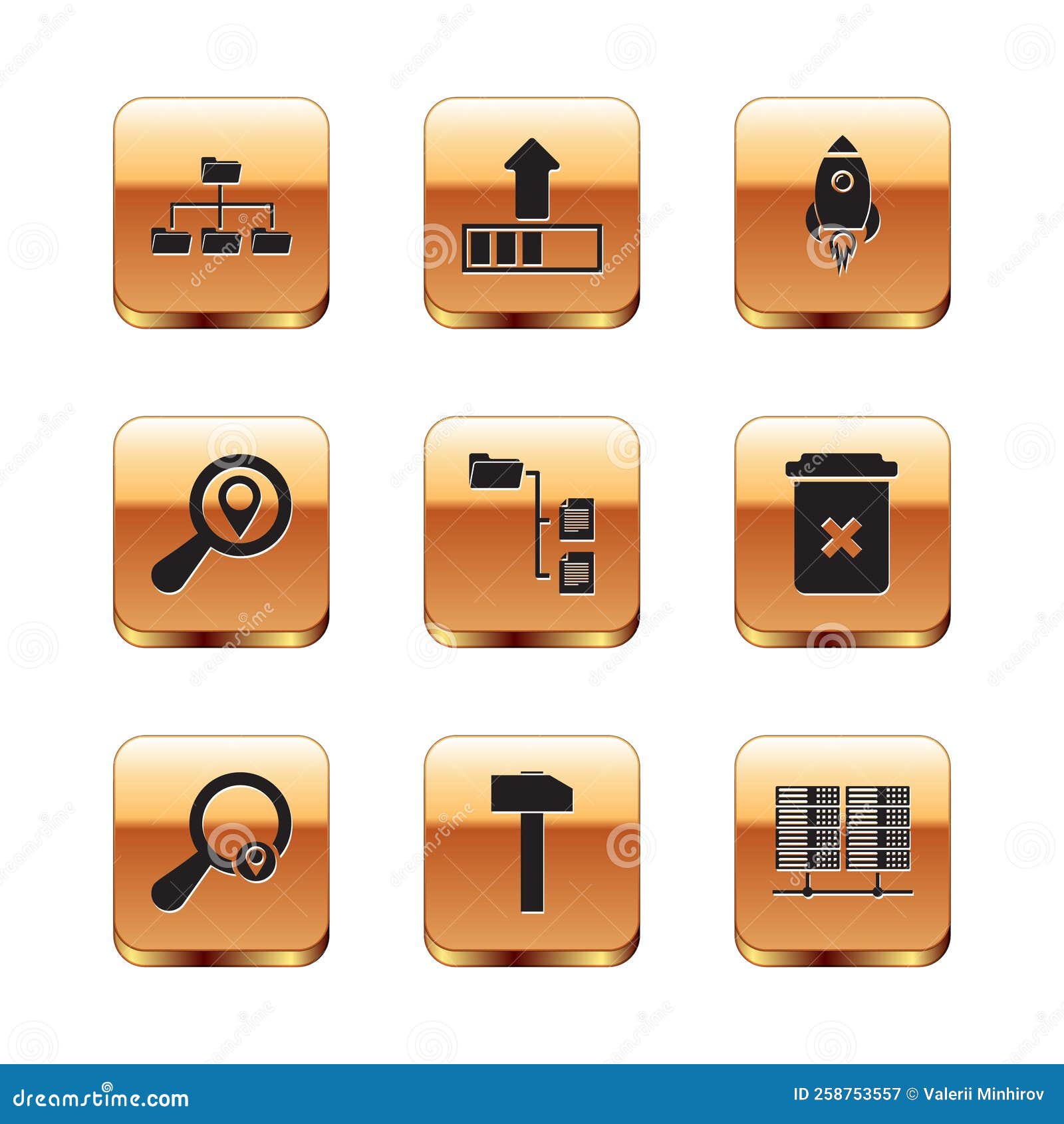 Set Folder Tree, Search Location, Hammer, , and Rocket Ship with Fire ... Set Folder Tree, Search Location, Hammer, , and Rocket Ship with Fire ...