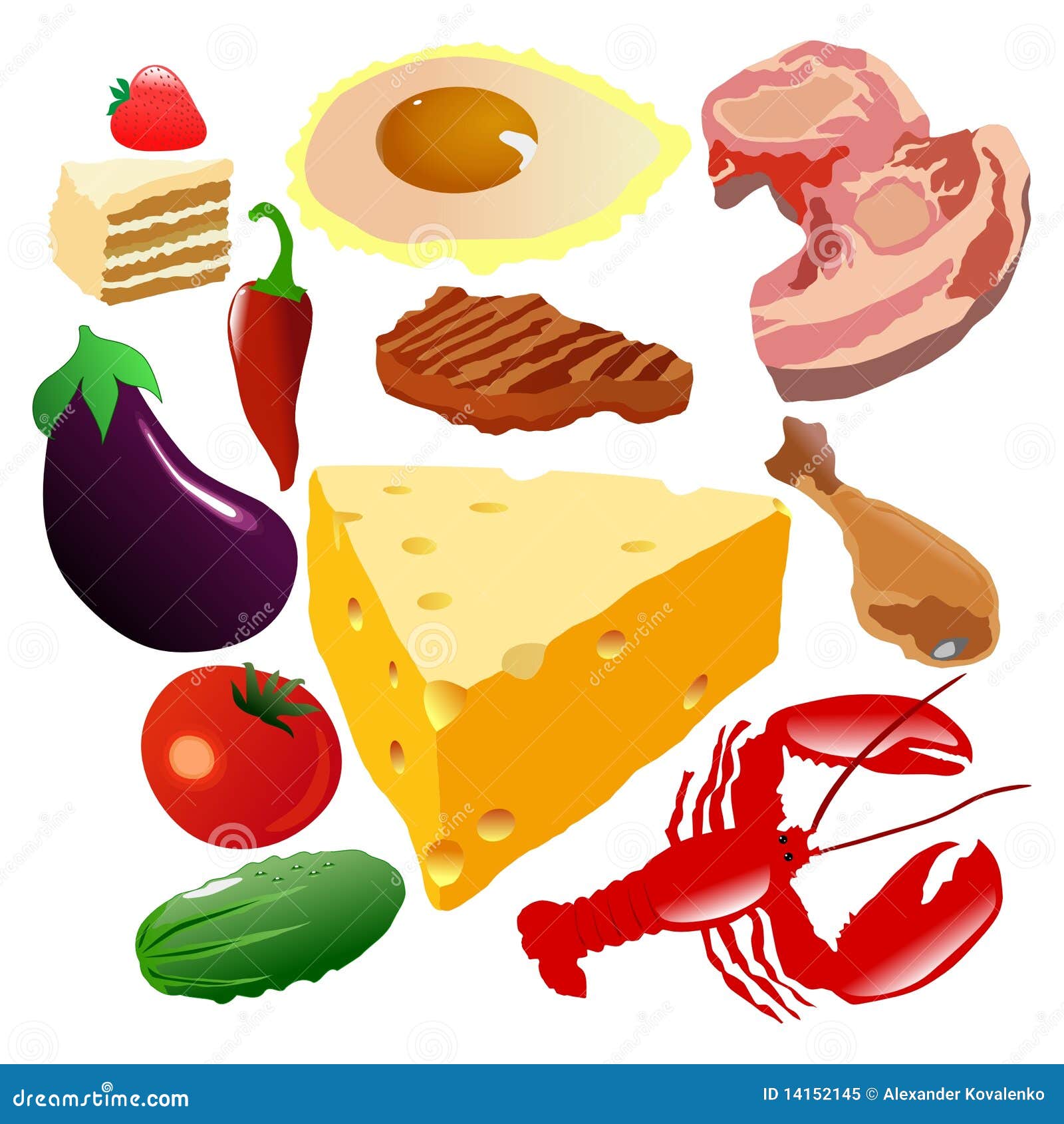 Set of food stock vector. Illustration of spicy, pepper - 14152145