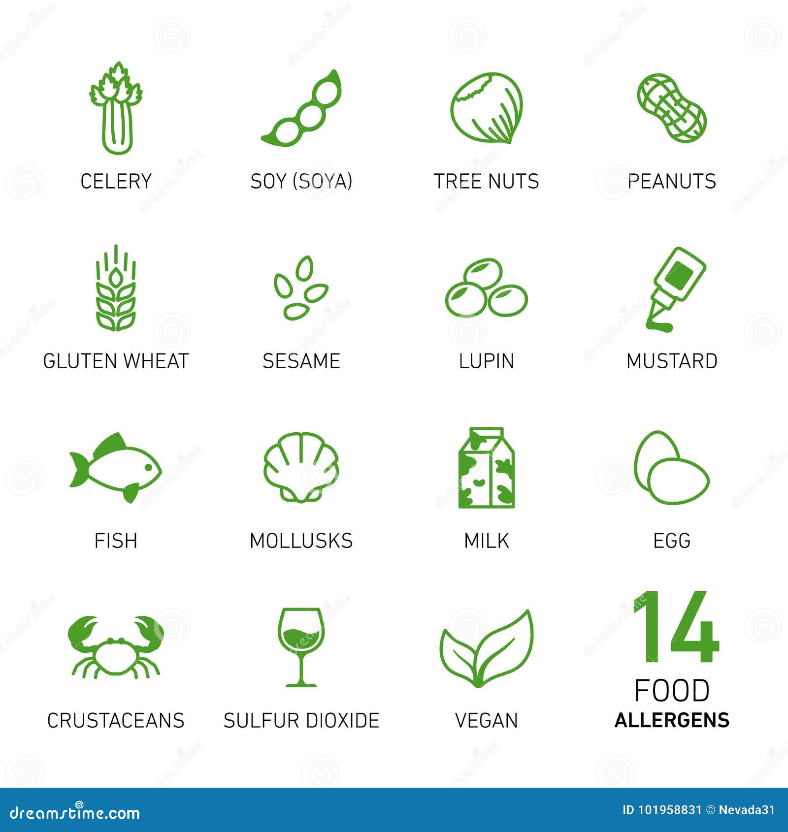 Set Of Food Allergens Royalty-Free Stock Photo | CartoonDealer.com ...