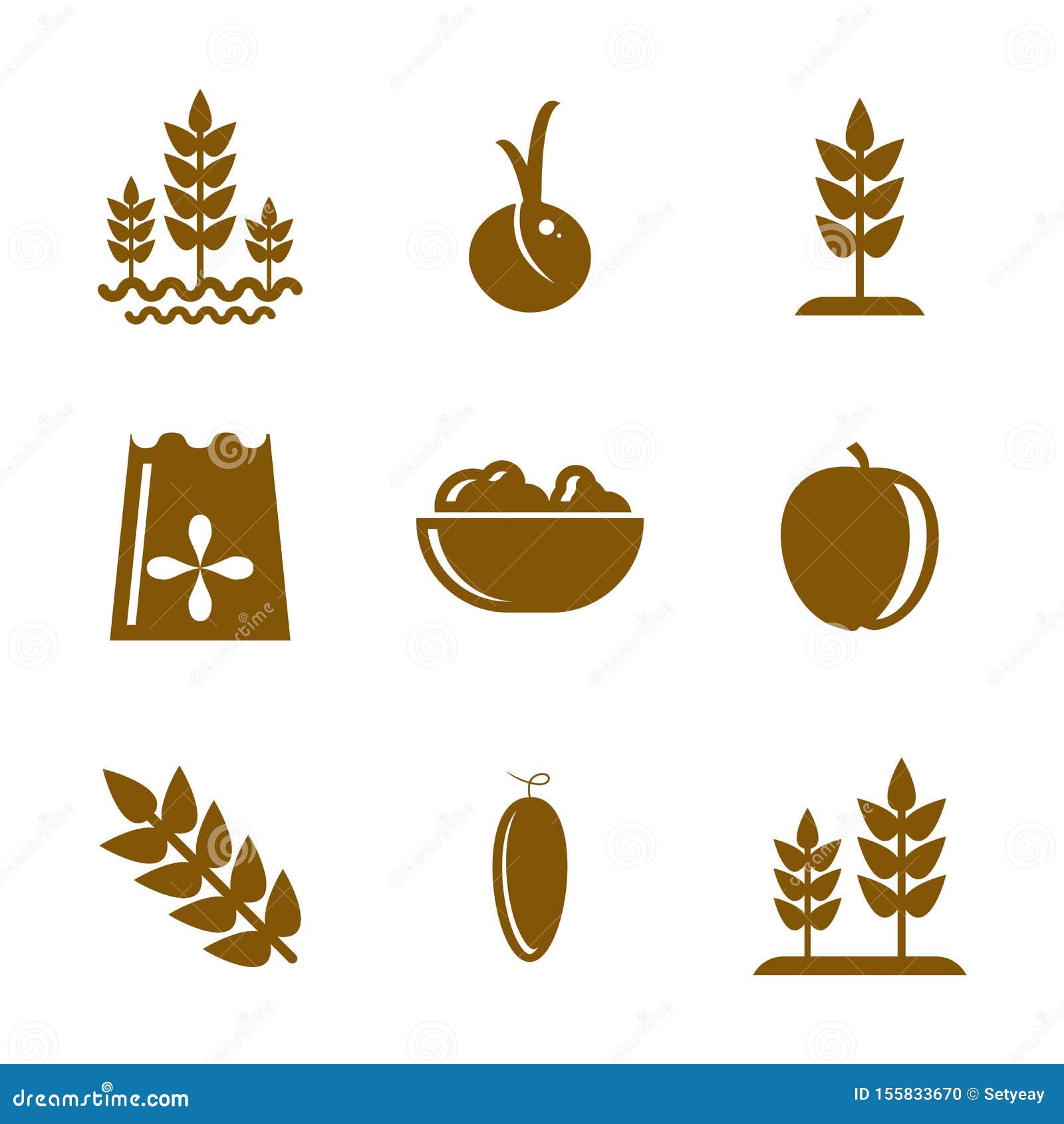 Set of Food Icon Logo Vector. Concept Icon Logo Food with Many Variants ...