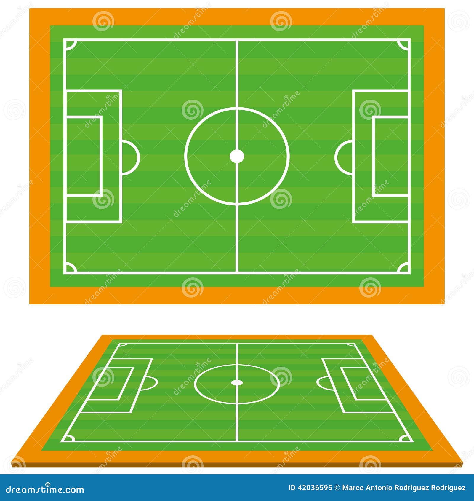 Set of Football Soccer Fields Isolated Stock Vector - Illustration of ...