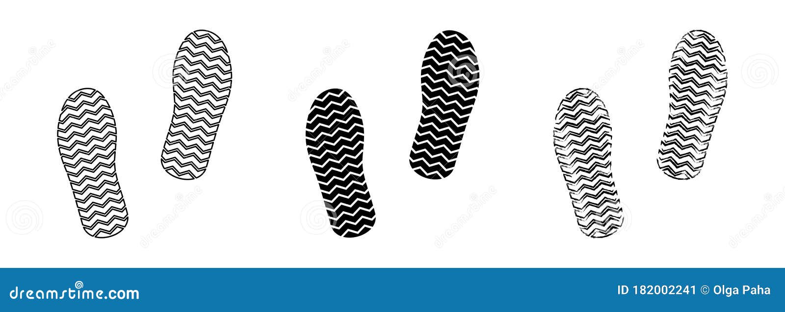 Set footprintes slippers stock vector. Illustration of imprint - 182002241