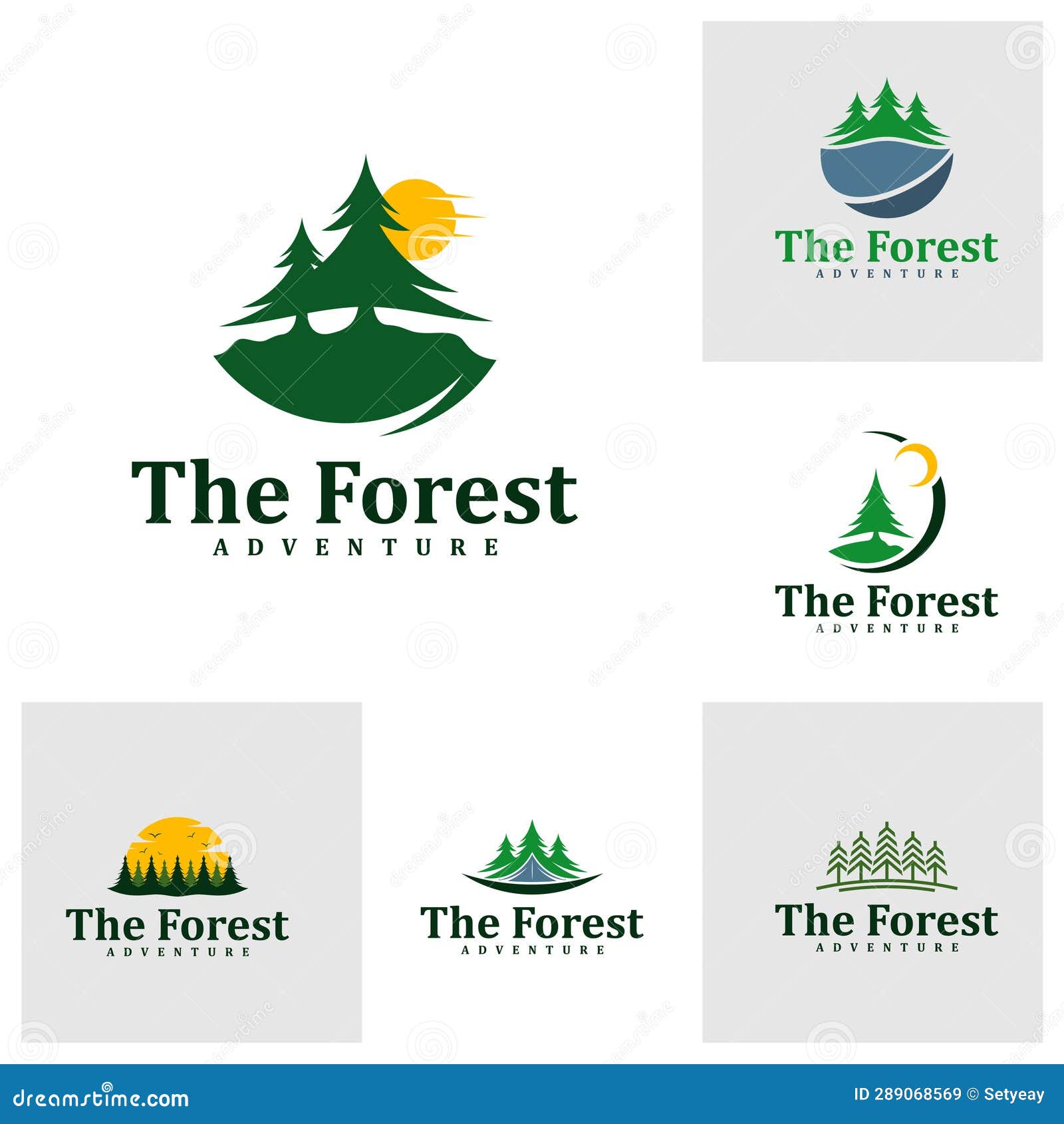 Set of Forest Logo Design Template. Creative Pine Logo Vector ...