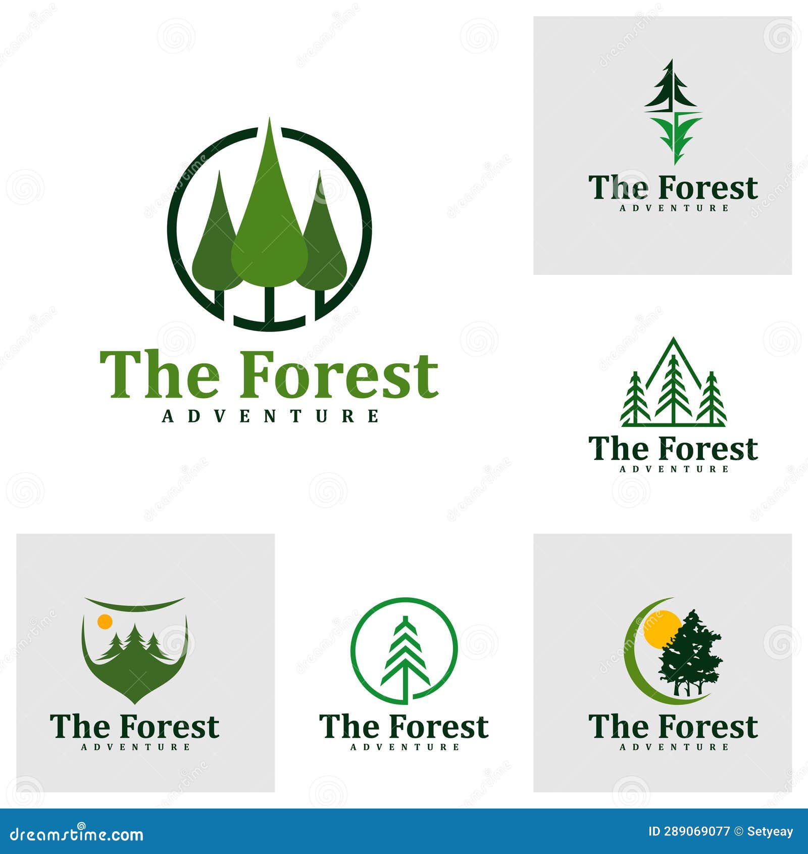 Set of Forest Logo Design Template. Creative Pine Logo Vector ...