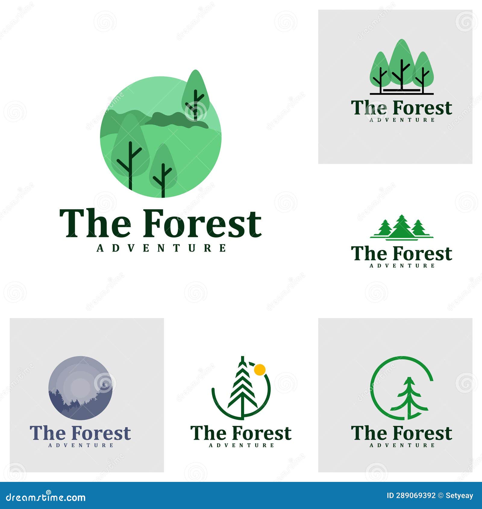 Set of Forest Logo Design Template. Creative Pine Logo Vector ...