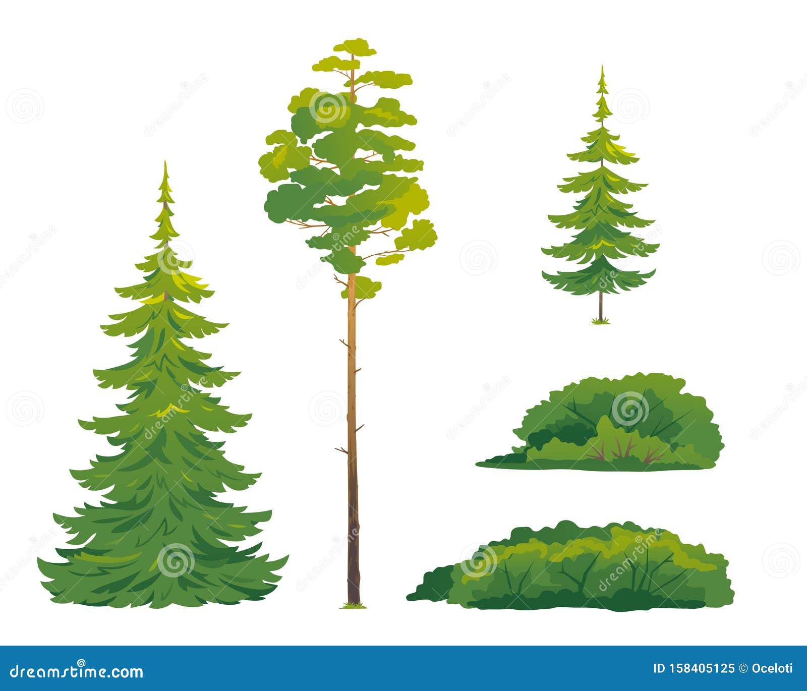 Green Forest Trees Clip Art