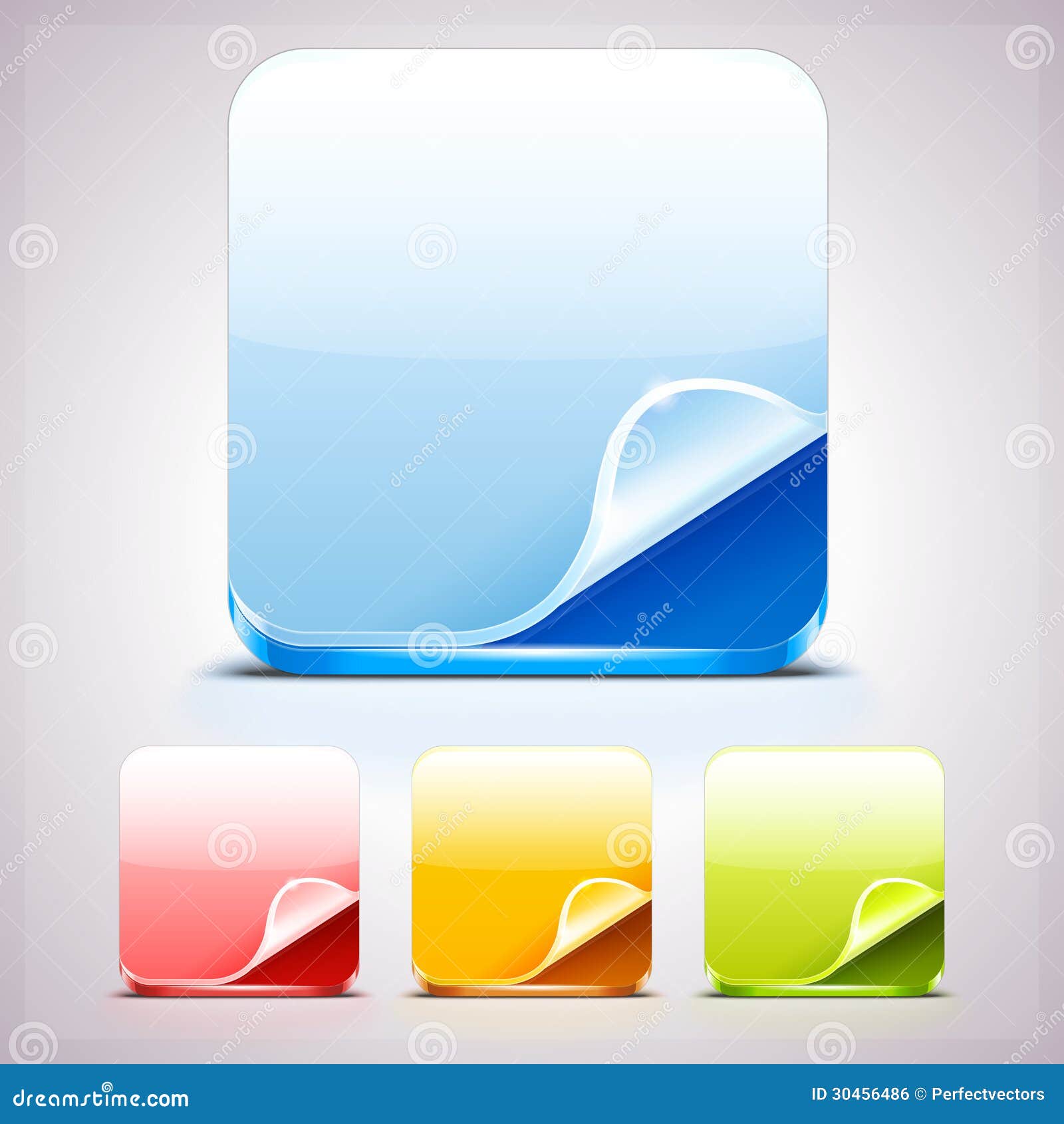 Curl Corner Set With Shadows Isolated On Transparent Background. 5 ...