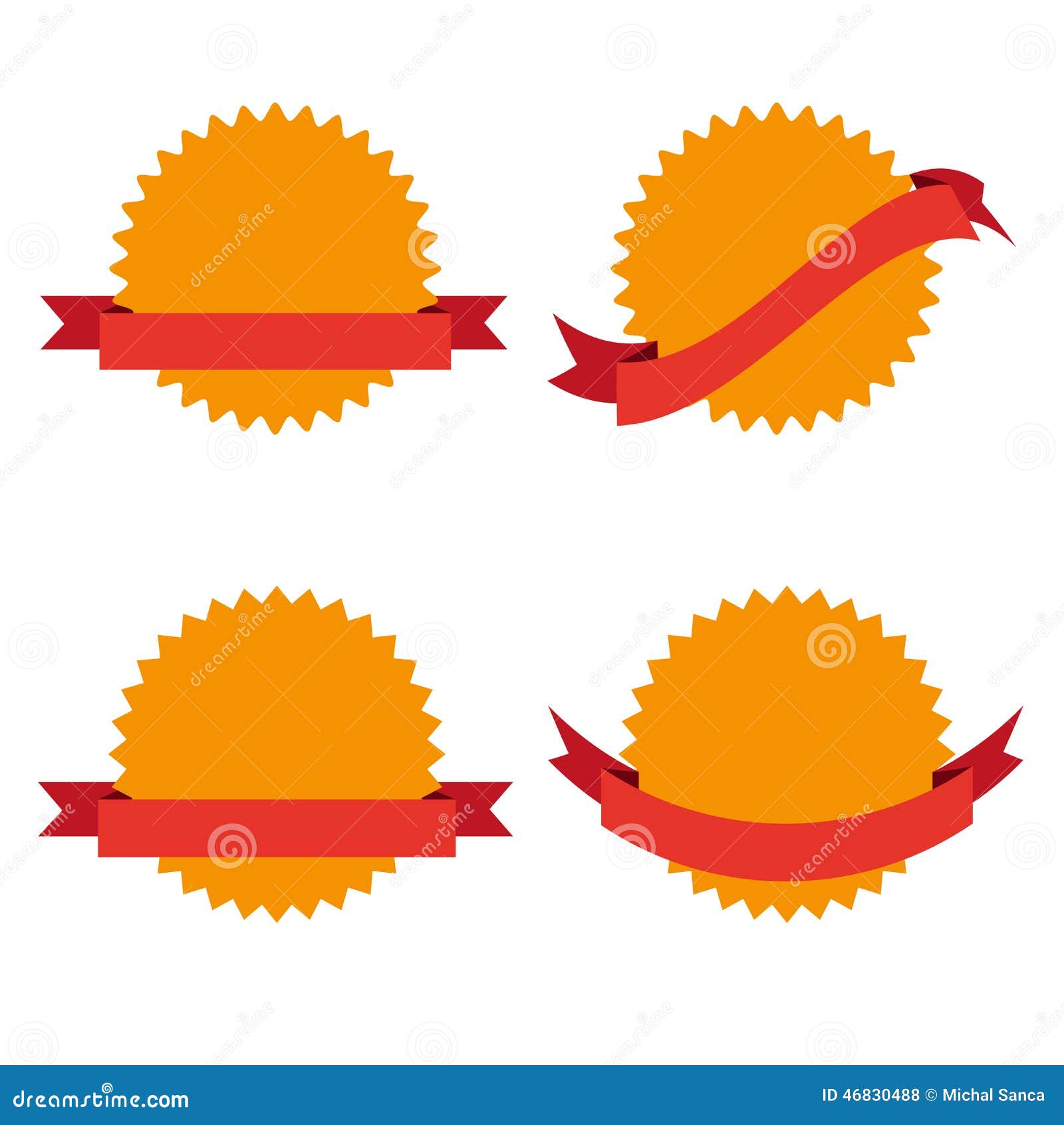 Set of four badges stock vector. Illustration of premium - 46830488