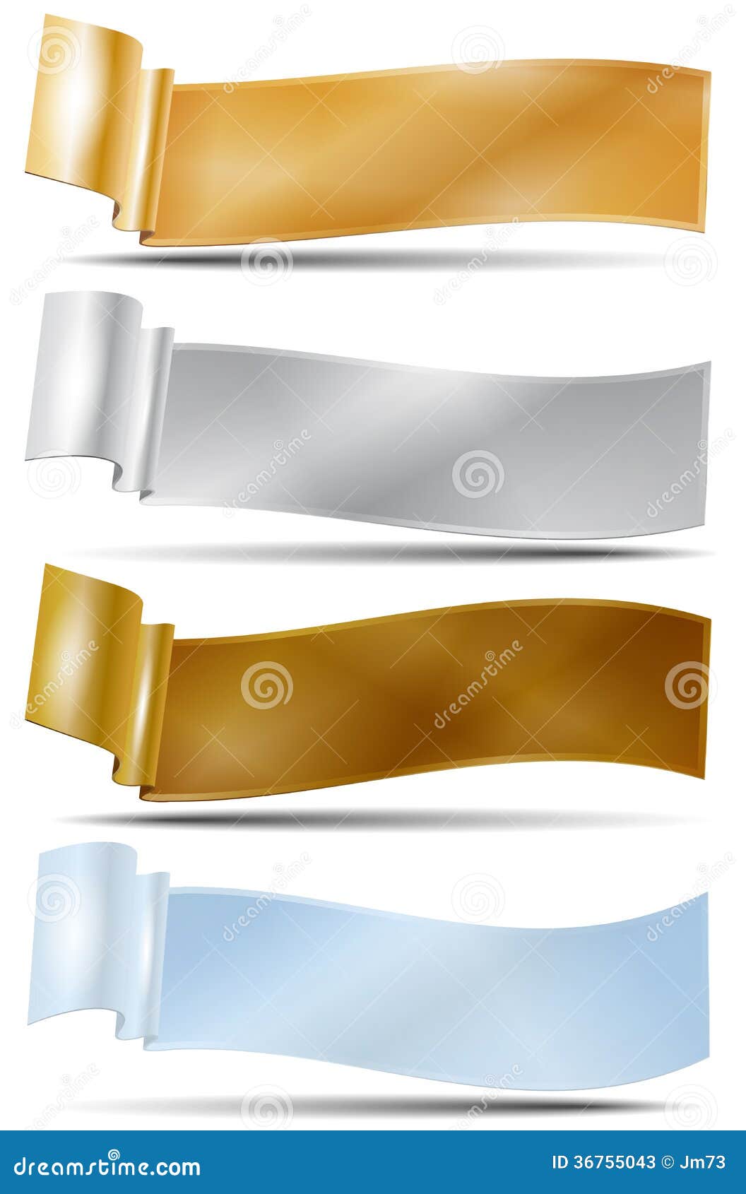 Set of Four Banners - Ribbons Stock Vector - Illustration of icon ...
