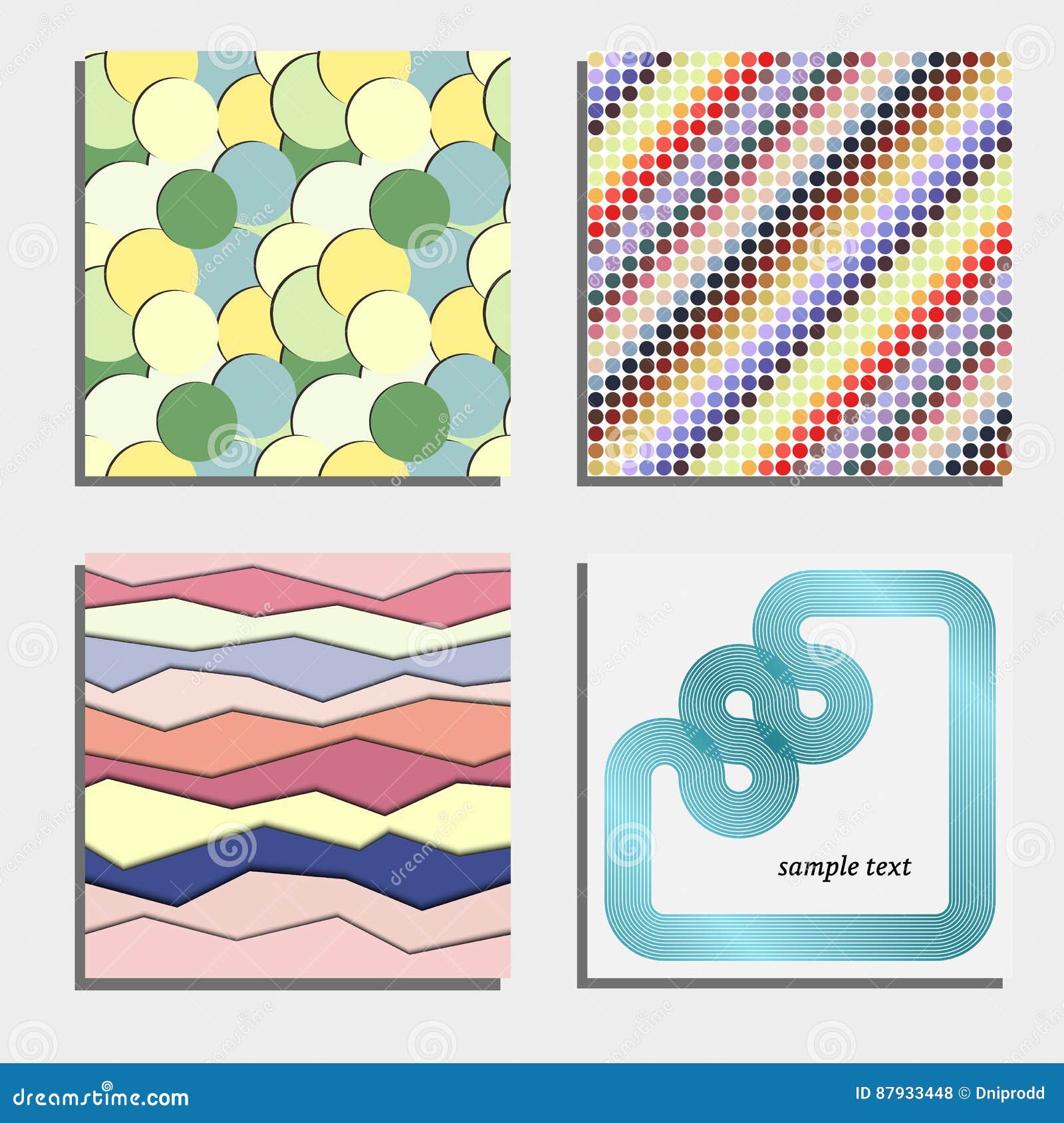 Set of Four Beautiful Abstract Backgrounds. Stock Vector - Illustration ...