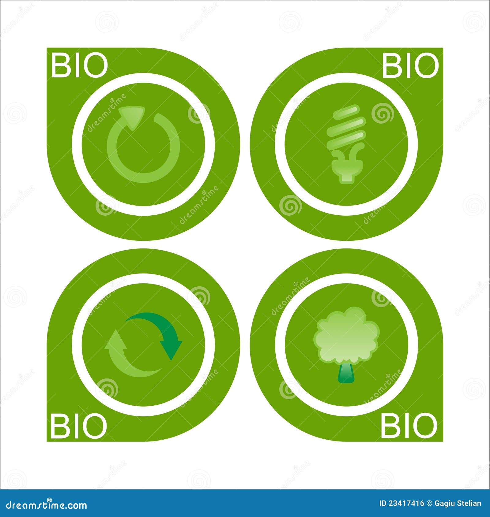 Set of four Bio Label stock illustration. Illustration of beverages ...