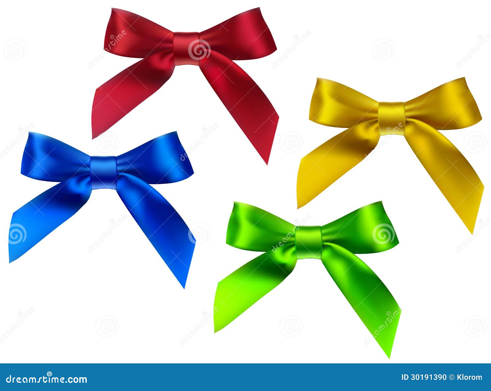Set of four Bows stock vector. Illustration of colorful - 30191390