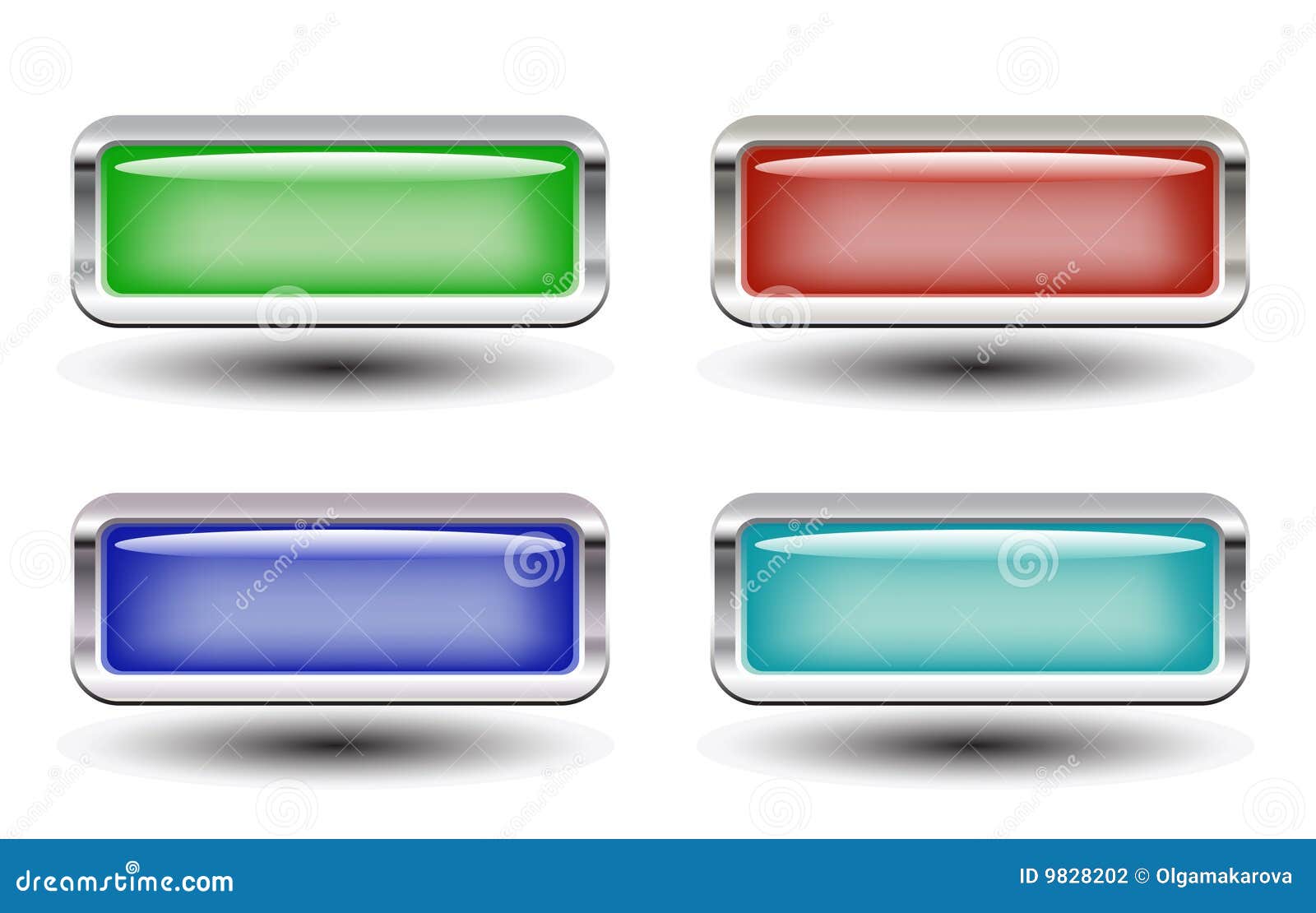 Set of four buttons stock vector. Illustration of light - 9828202