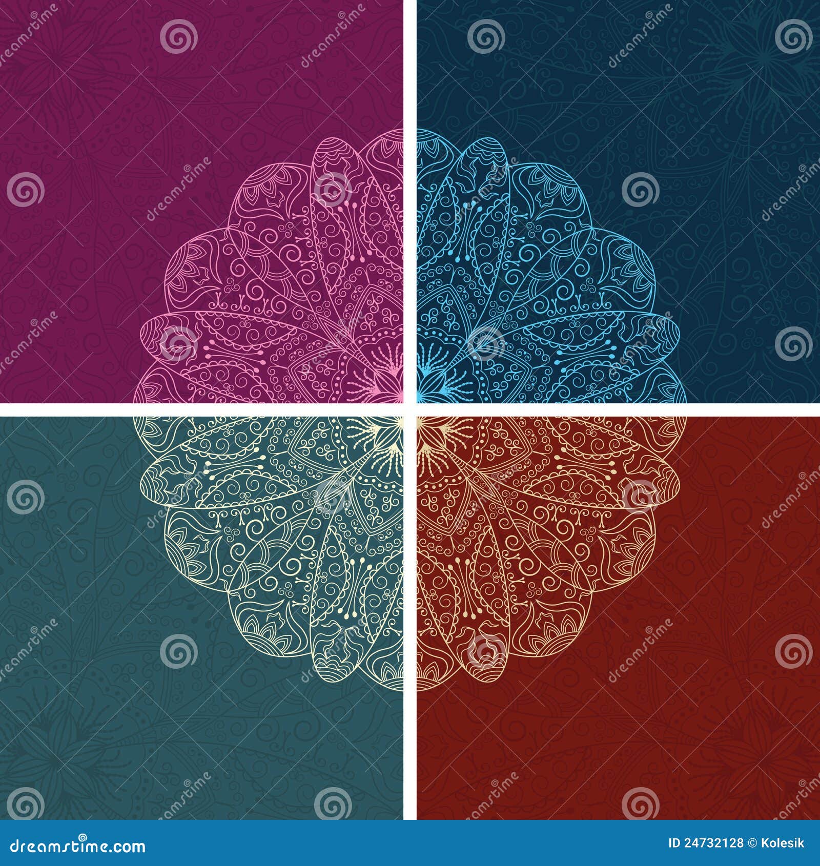 Set of four cards stock vector. Illustration of graphic - 24732128