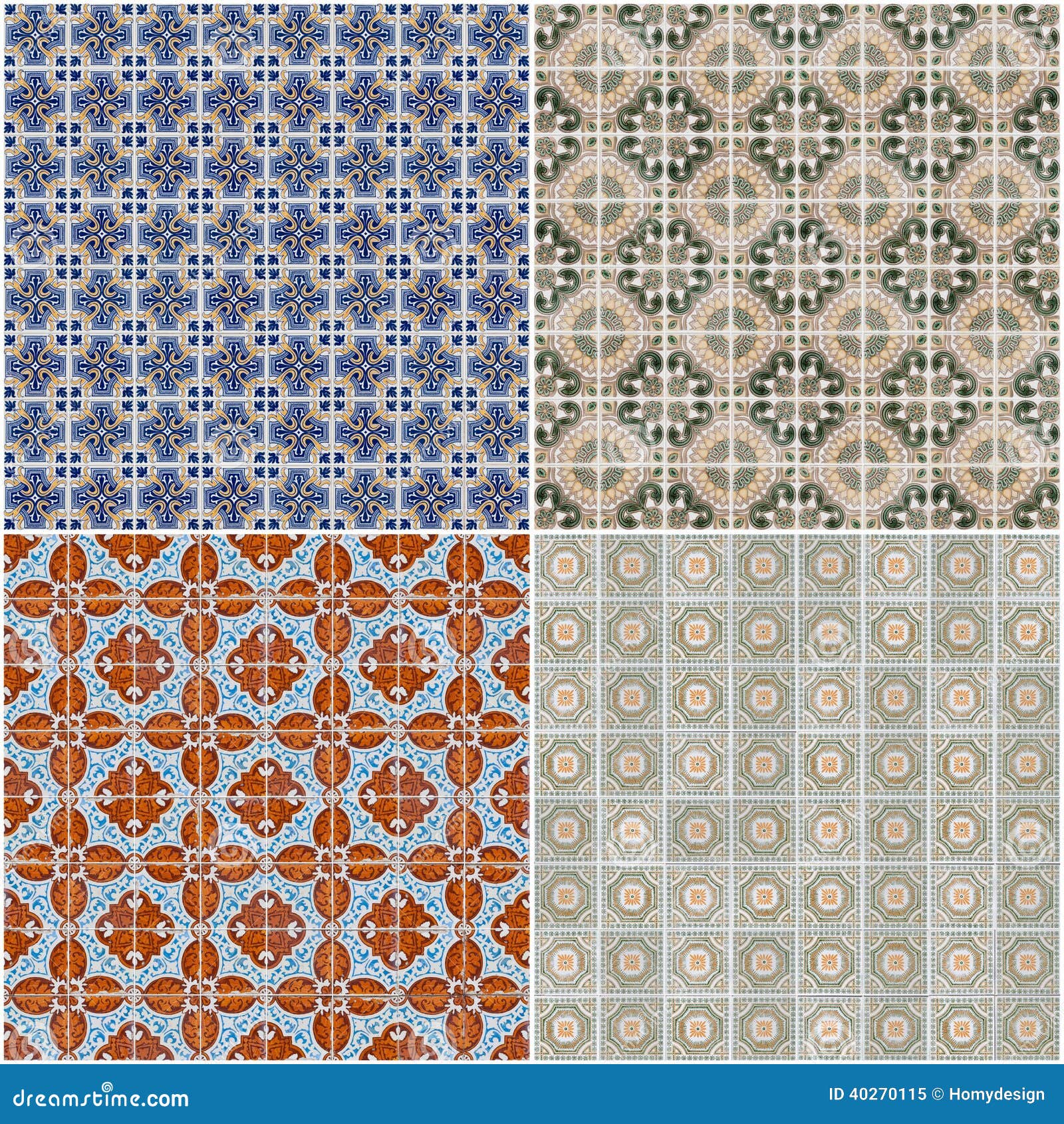 Set of Four Ceramic Tiles Patterns Stock Image - Image of abstract ...
